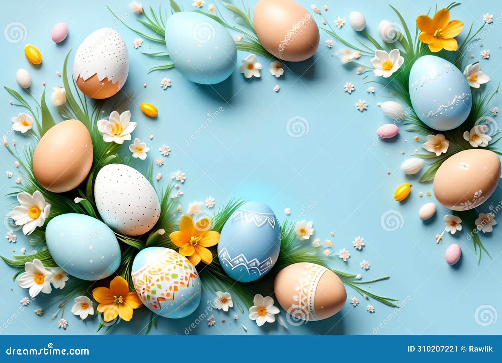 Abstract Easter Background, Easter Eggs. Stock Image - Image of bouquet ...