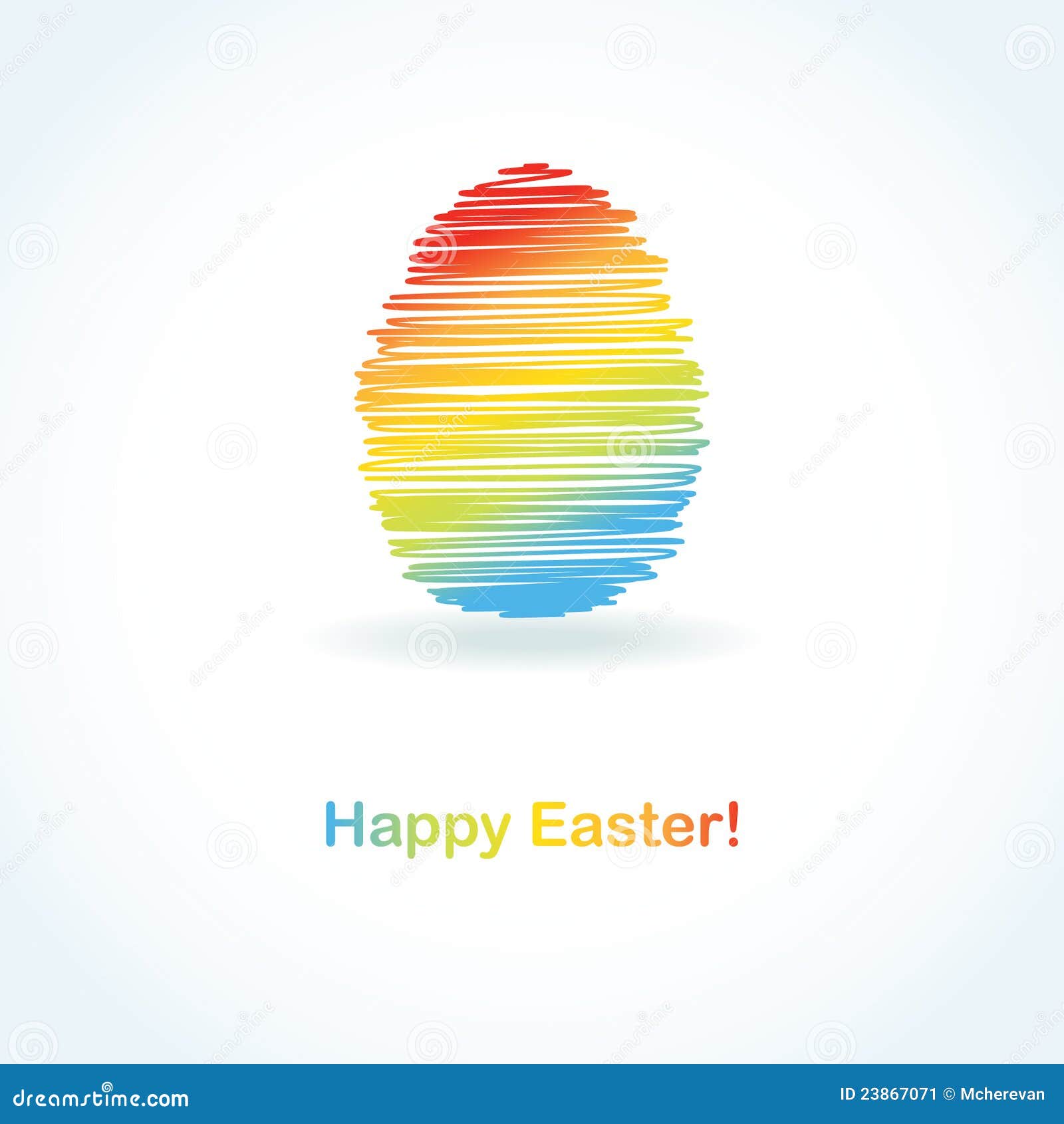 Abstract Easter Card with Cute Egg Stock Vector - Illustration of ...