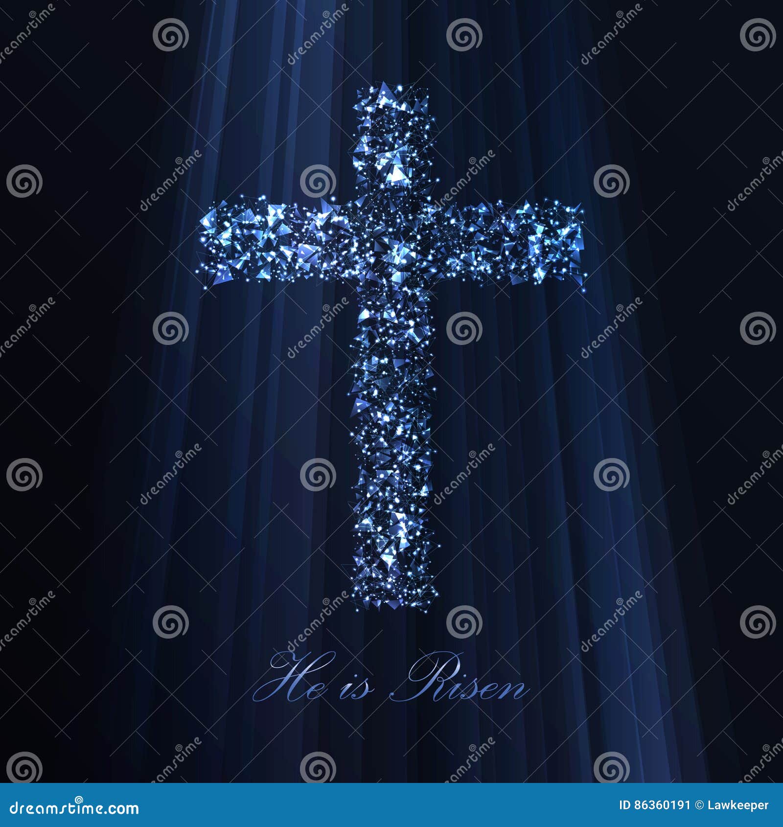Abstract Easter Cross Made of Polygons Stock Vector - Illustration of ...