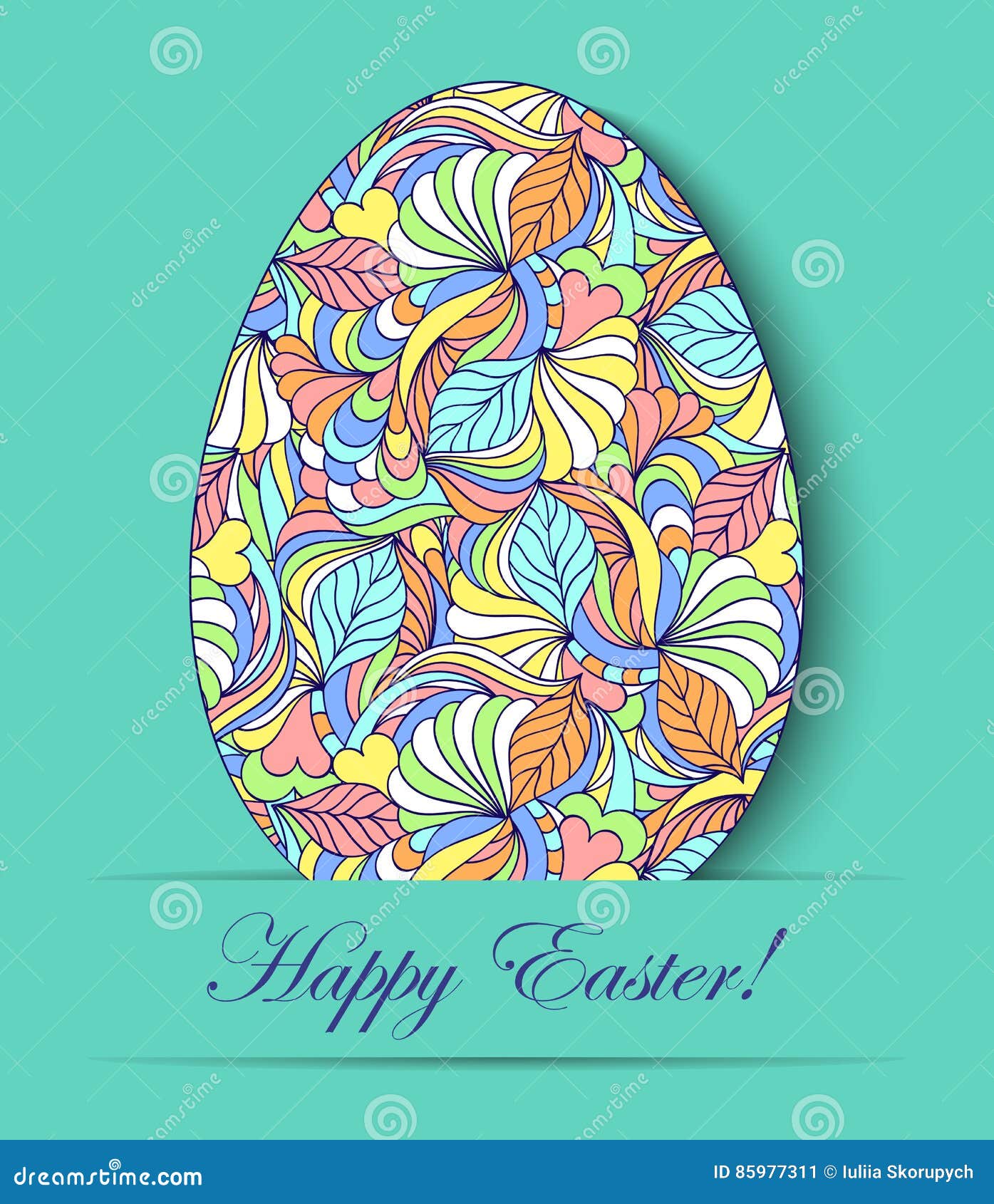 Abstract easter egg stock vector. Illustration of easter - 85977311