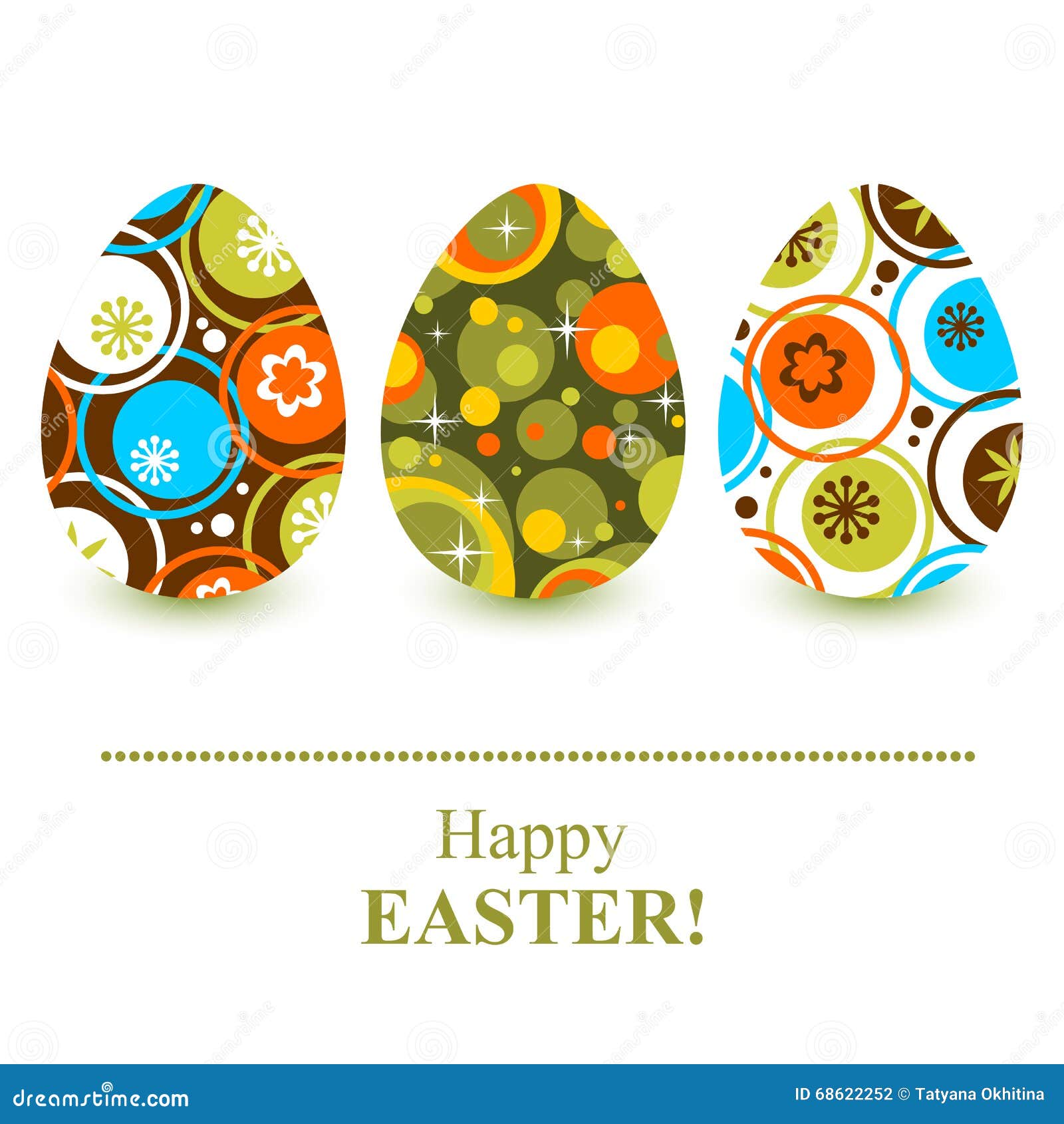 Abstract easter eggs stock vector. Illustration of flower - 68622252
