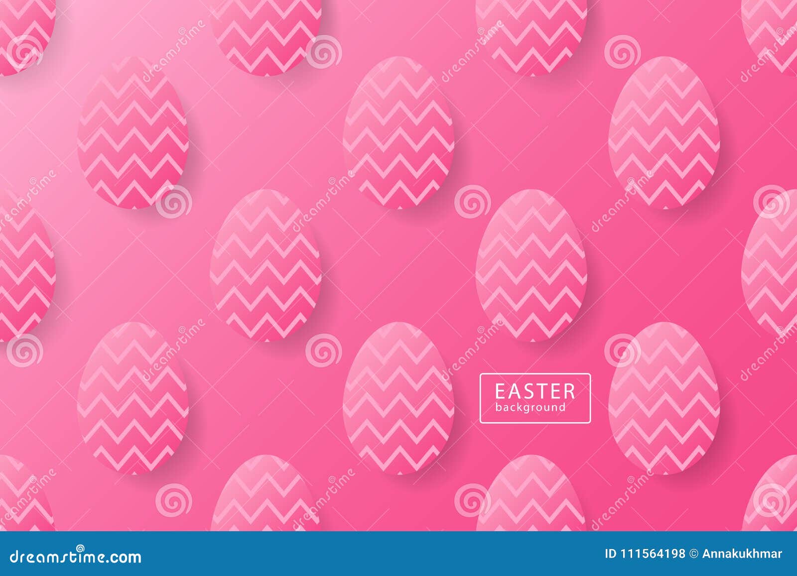 Abstract Easter Pink Background with Black Frame for Text. Creative 3D ...