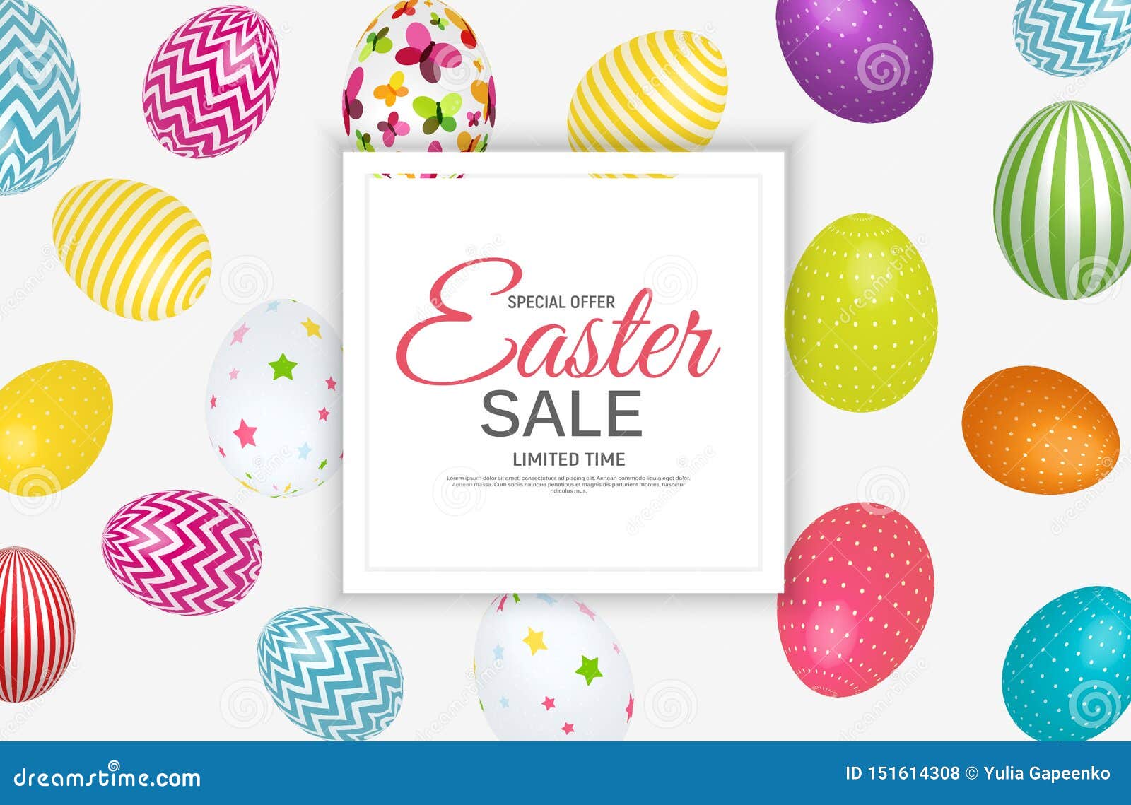 Abstract Easter Sale Template Background Vector Illustration Stock ...