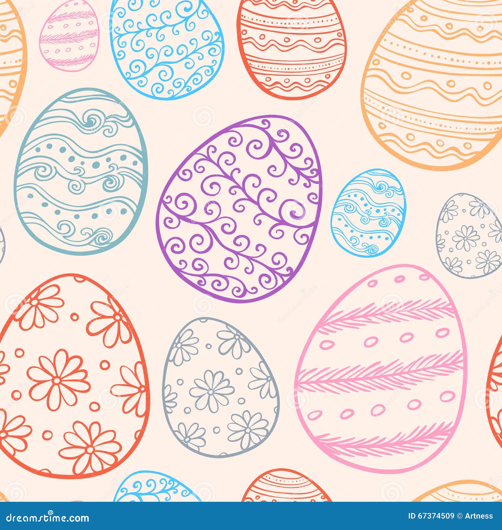 Abstract Easter Seamless Pattern Stock Vector - Illustration of ...