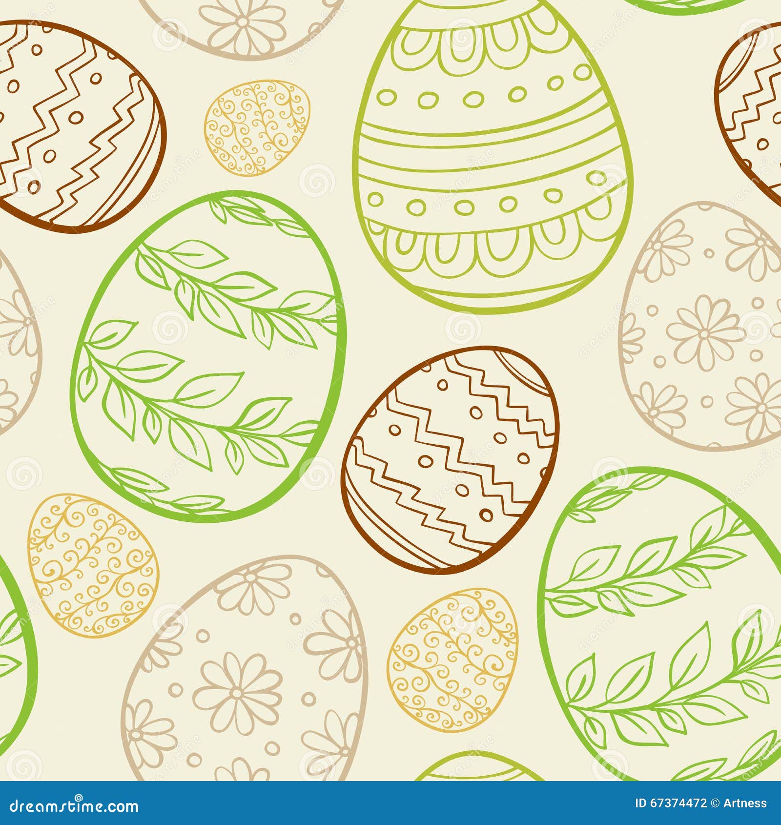 Abstract Easter Seamless Pattern Stock Vector - Illustration of ...