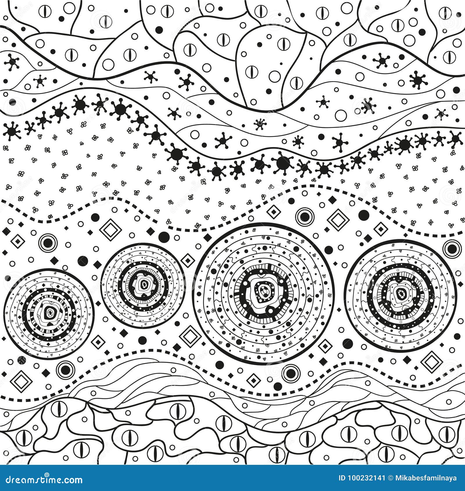 Abstract eastern pattern stock vector. Illustration of drawn - 100232141