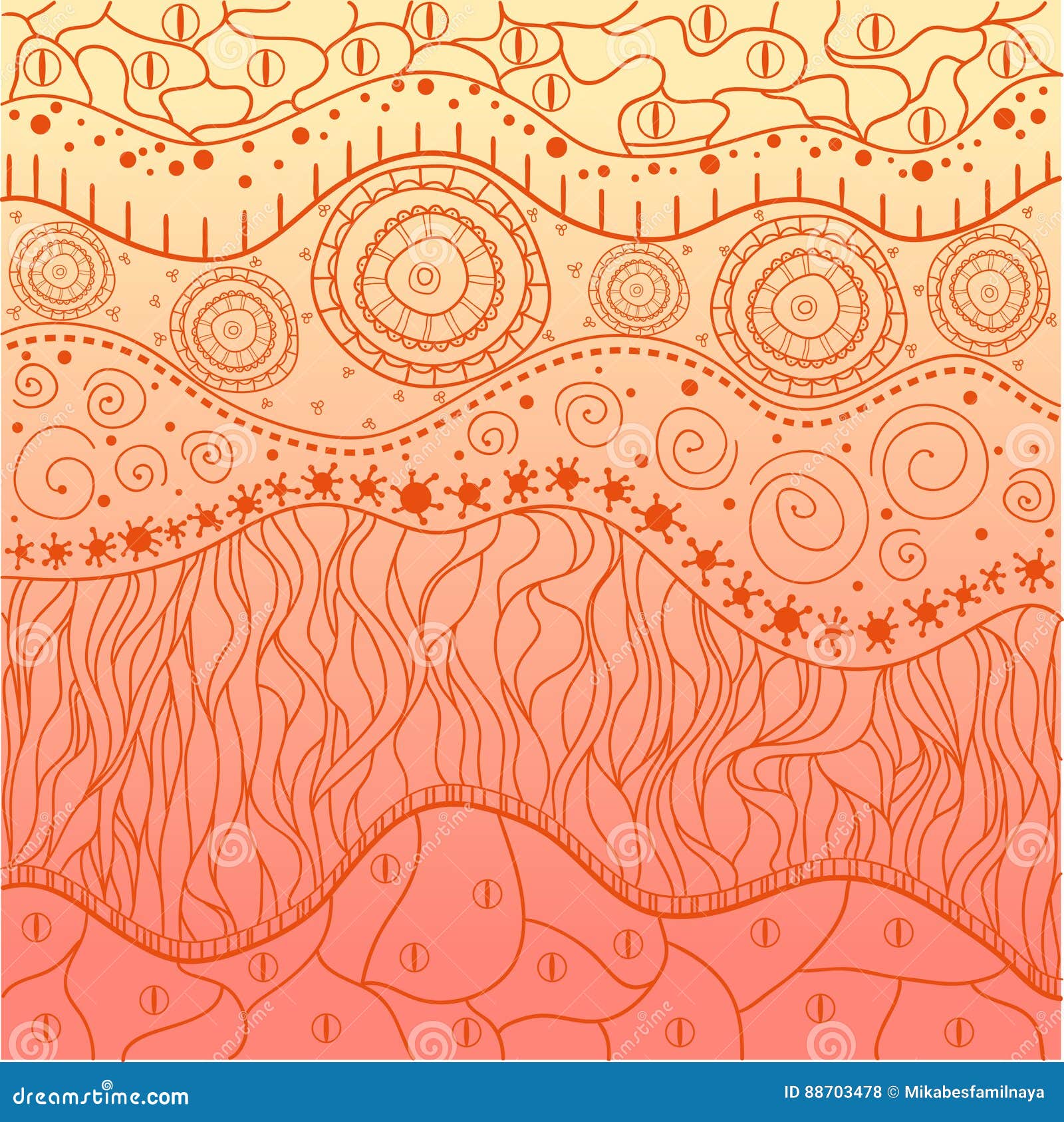 Abstract eastern pattern stock vector. Illustration of asian - 88703478