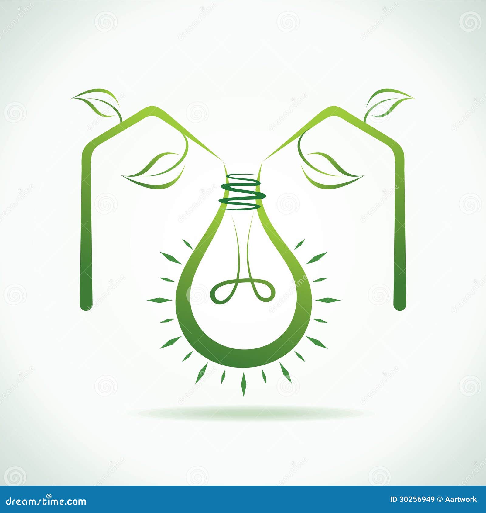 Abstract Eco Bulb Make a Eco Home Stock Vector - Illustration of ...