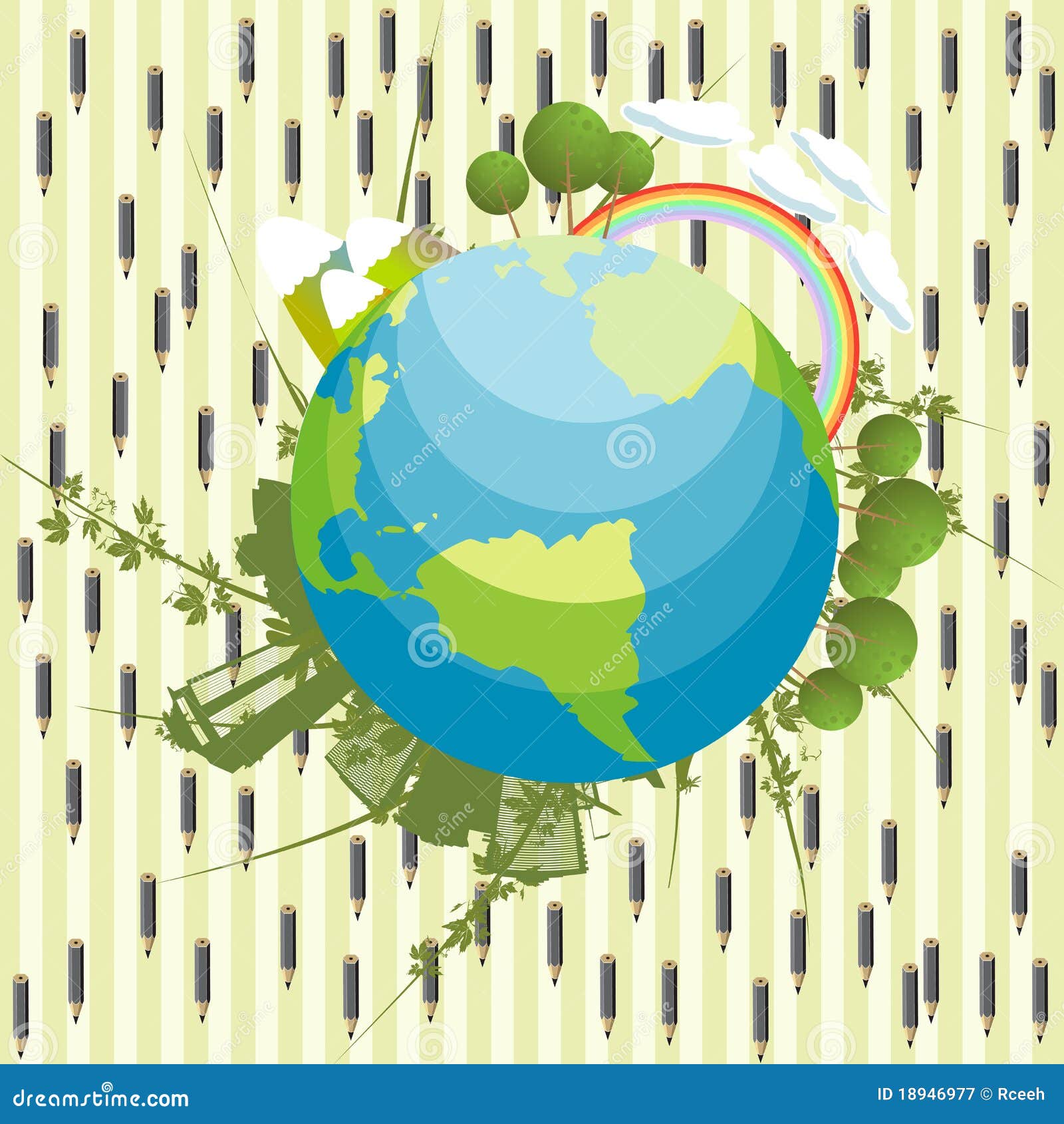 Abstract Ecological Background Stock Vector - Illustration of print ...