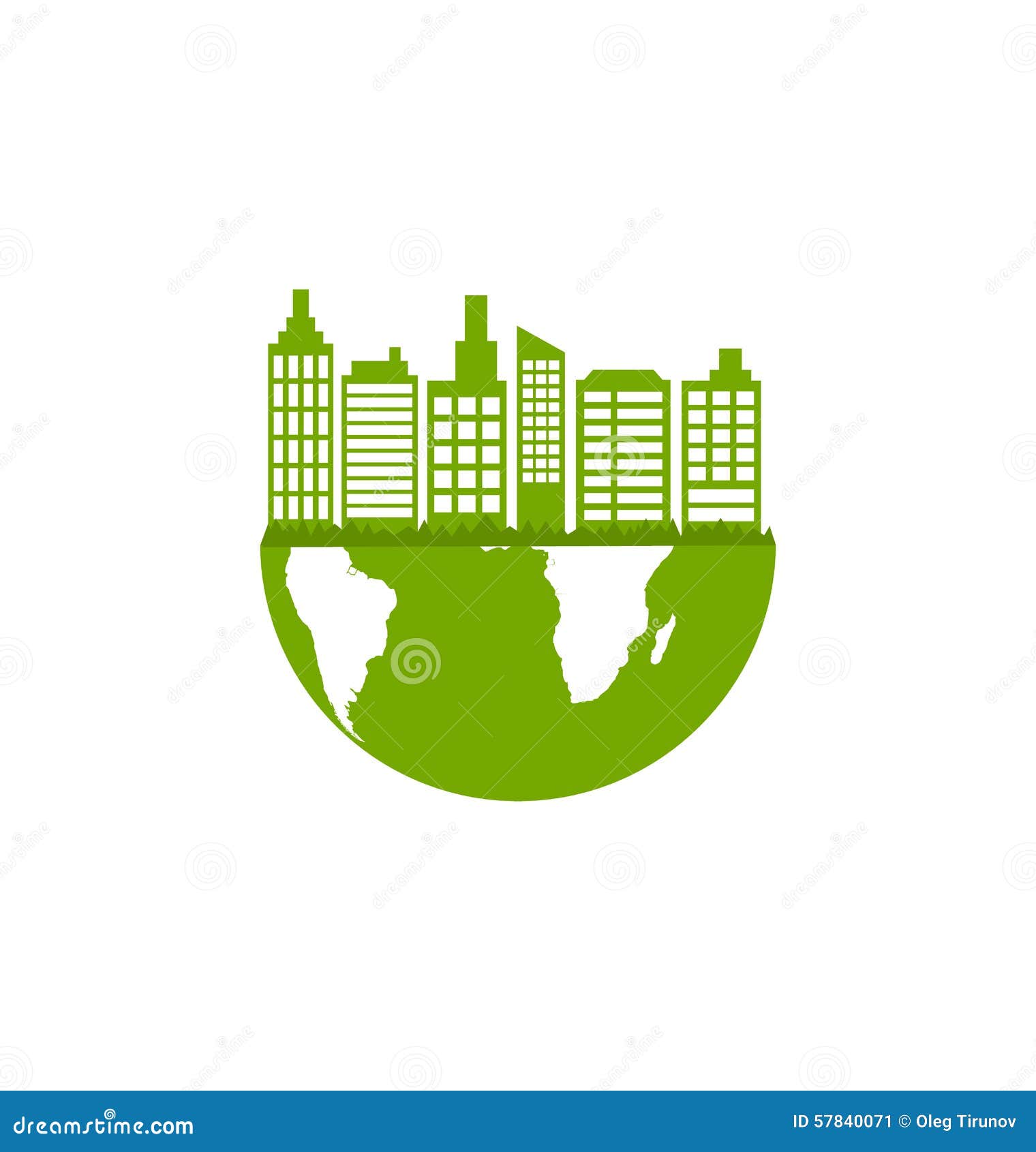 Abstract Ecology Green Town Stock Vector - Illustration of earth ...