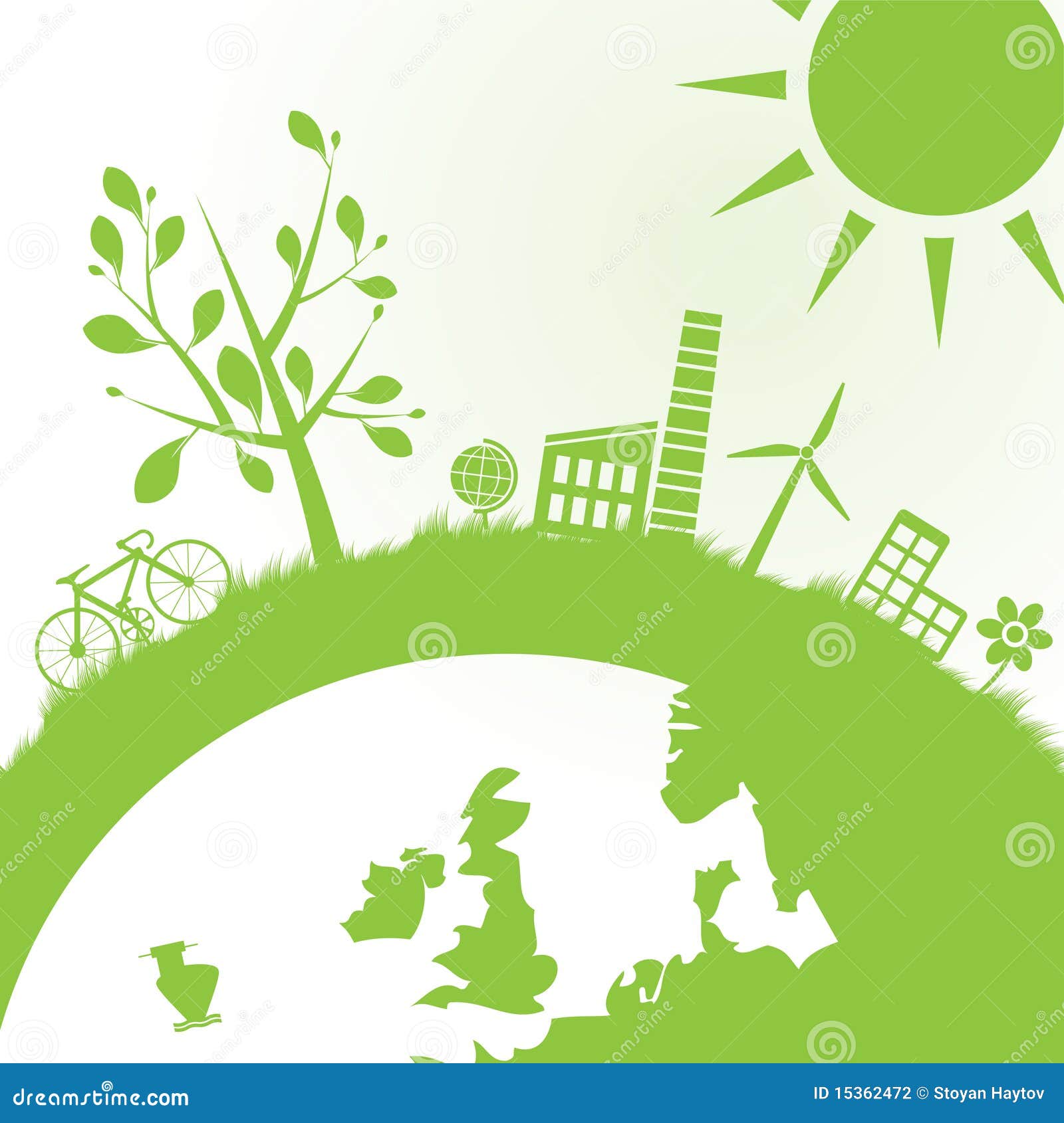 Abstract Ecology and Power Background Stock Vector - Illustration of ...