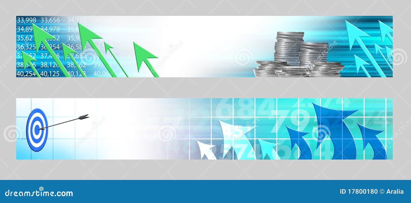 Abstract Economic Horizontal Banners. Stock Illustration - Illustration ...