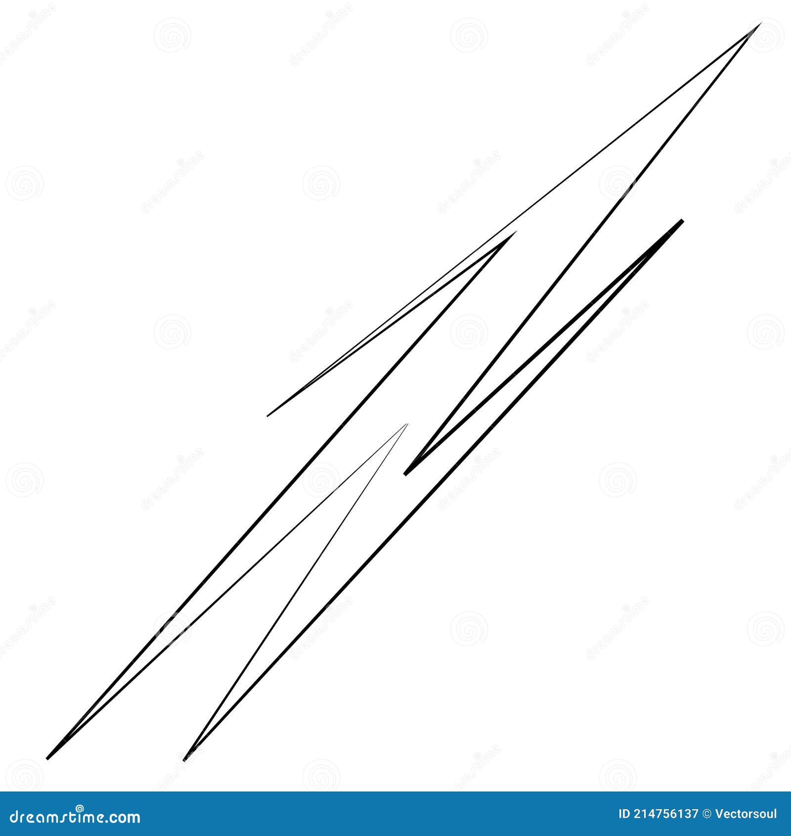 Abstract Edgy, Geometric Line Art. Angular Random, Chaotic Lines. Spiky ...