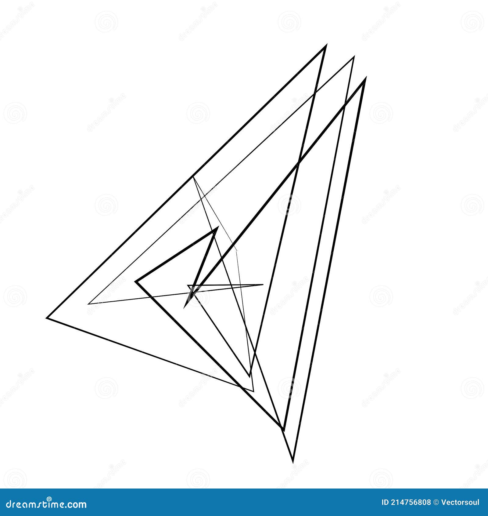 Abstract Edgy, Geometric Line Art. Angular Random, Chaotic Lines. Spiky ...