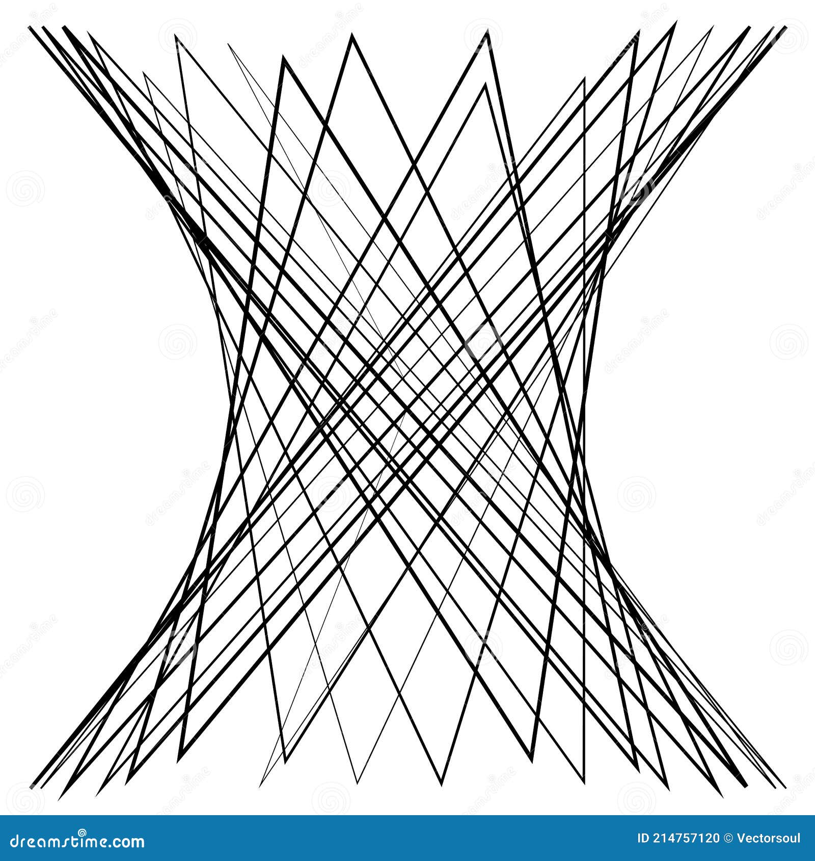 Abstract Edgy, Geometric Line Art. Angular Random, Chaotic Lines. Spiky ...