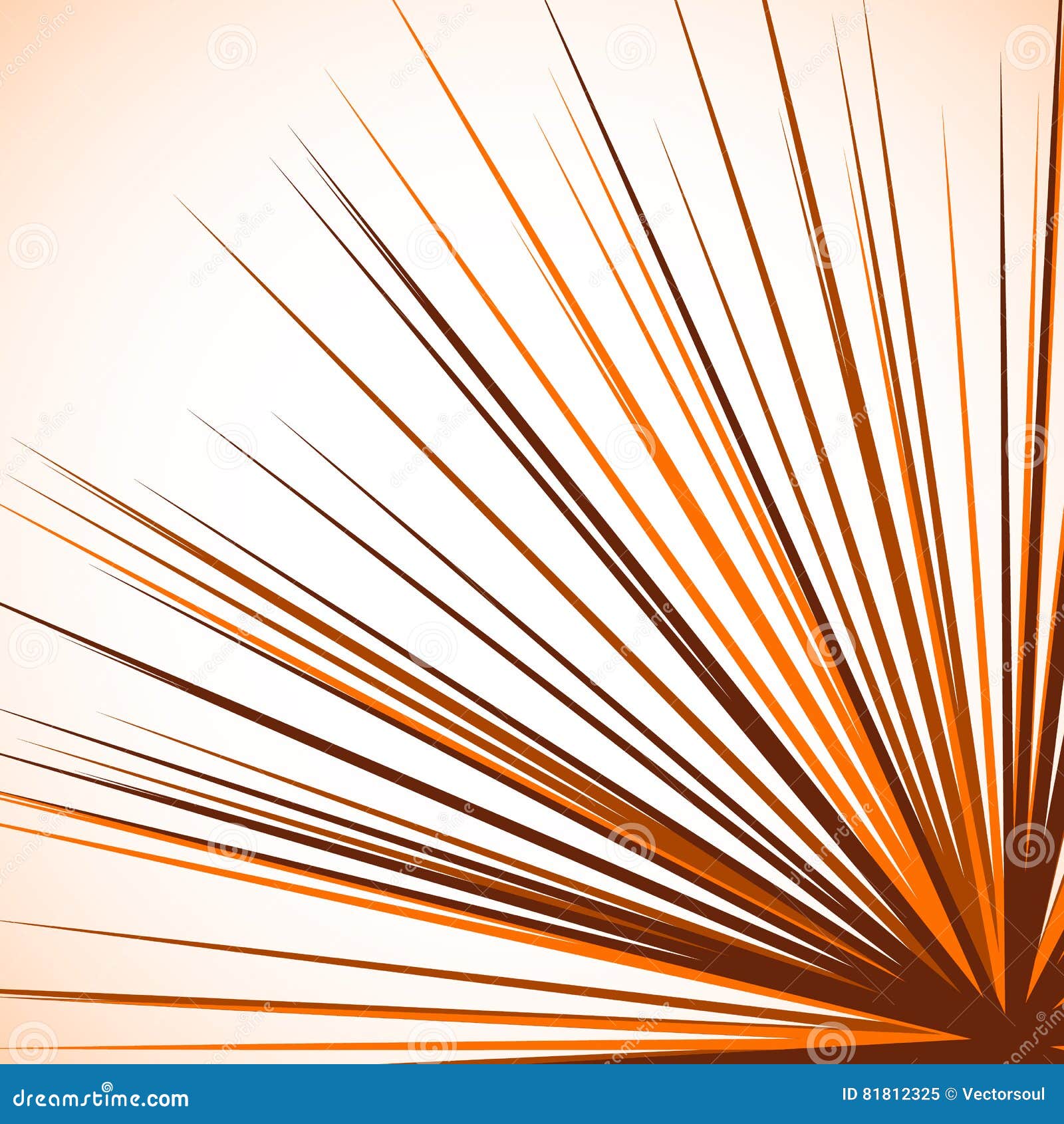 Abstract Edgy Graphic With Radial Lines Spreading From Corner. S ...