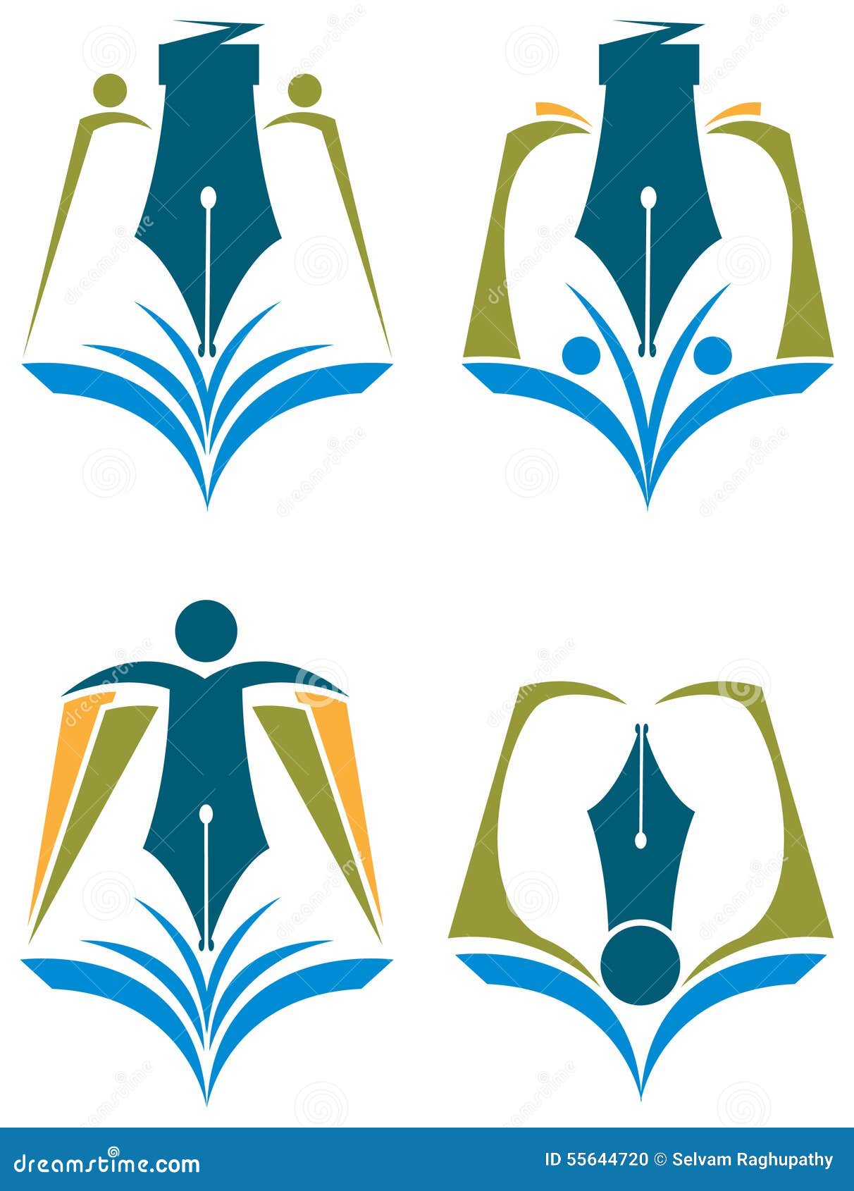 Abstract Education Background, Connected Color Puzzles, Integrated Flat ...