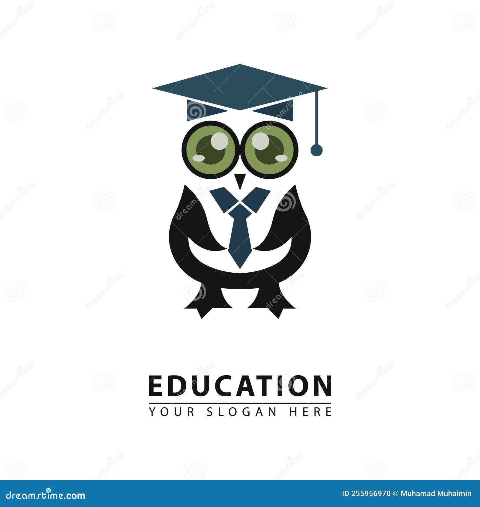 Abstract Education Penguin Icon Logo Stock Illustration - Illustration ...