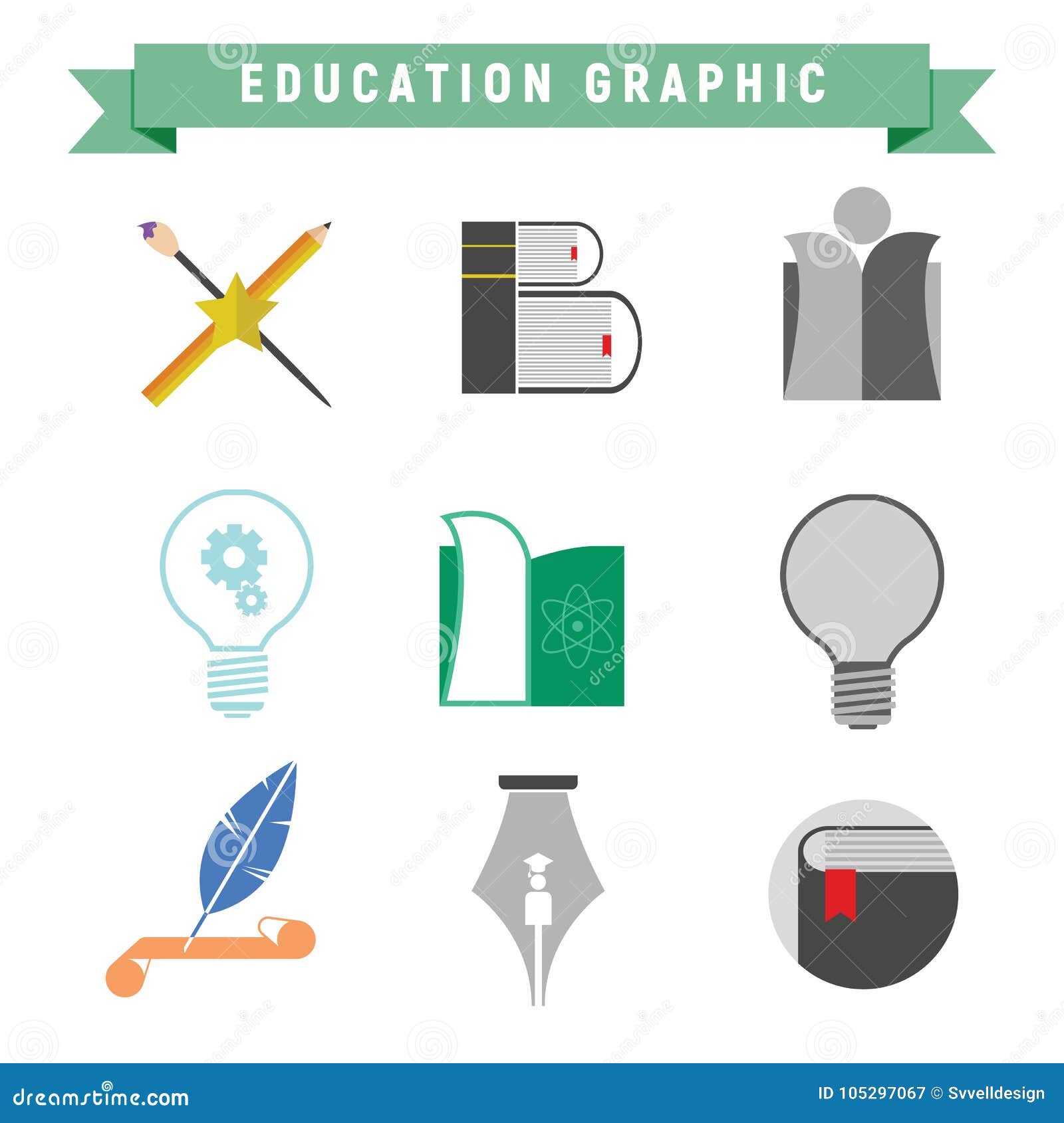 Abstract Education Related Vector Illustration Stock Vector ...