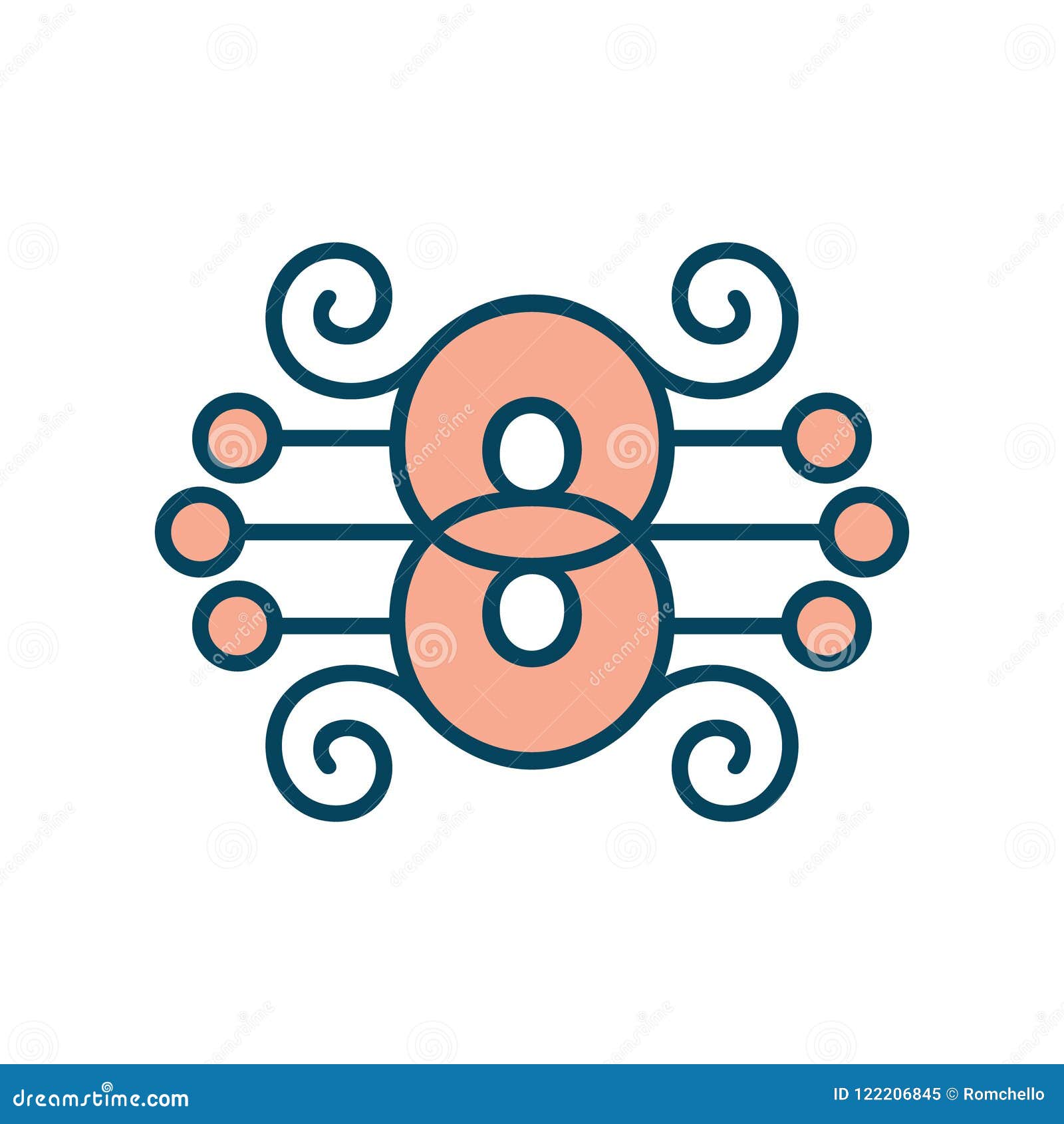 Number 8 vector sign stock vector. Illustration of concept - 122206845