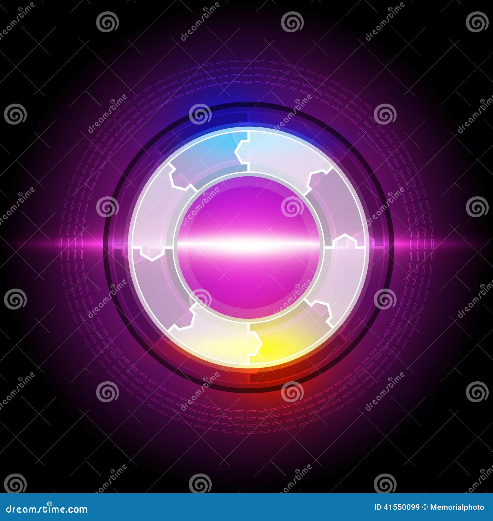 Abstract Electric Circle Button Stock Vector - Illustration of energy ...