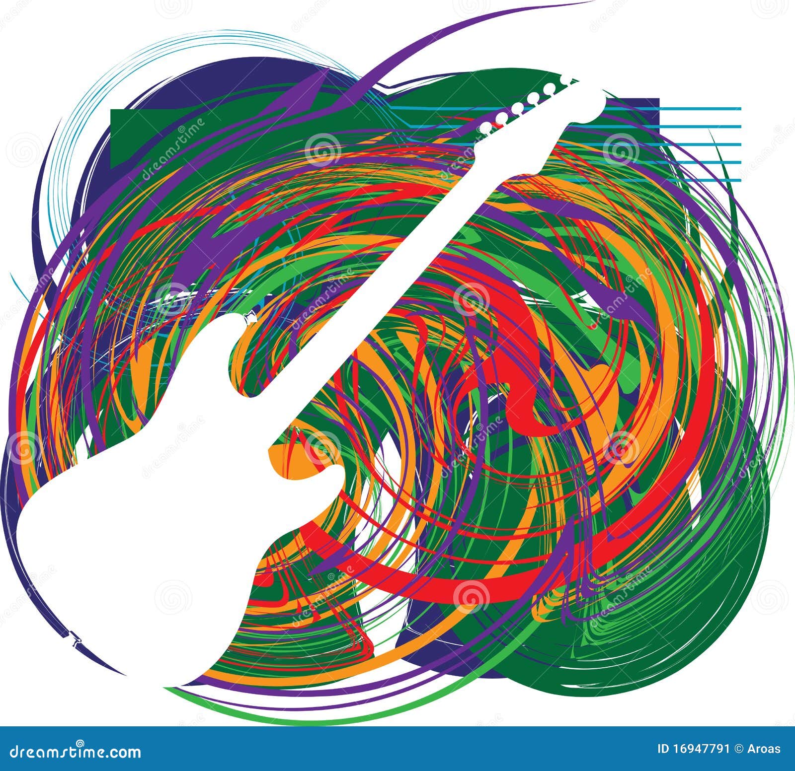 Abstract Electric Guitar Illustration Stock Vector - Illustration of ...