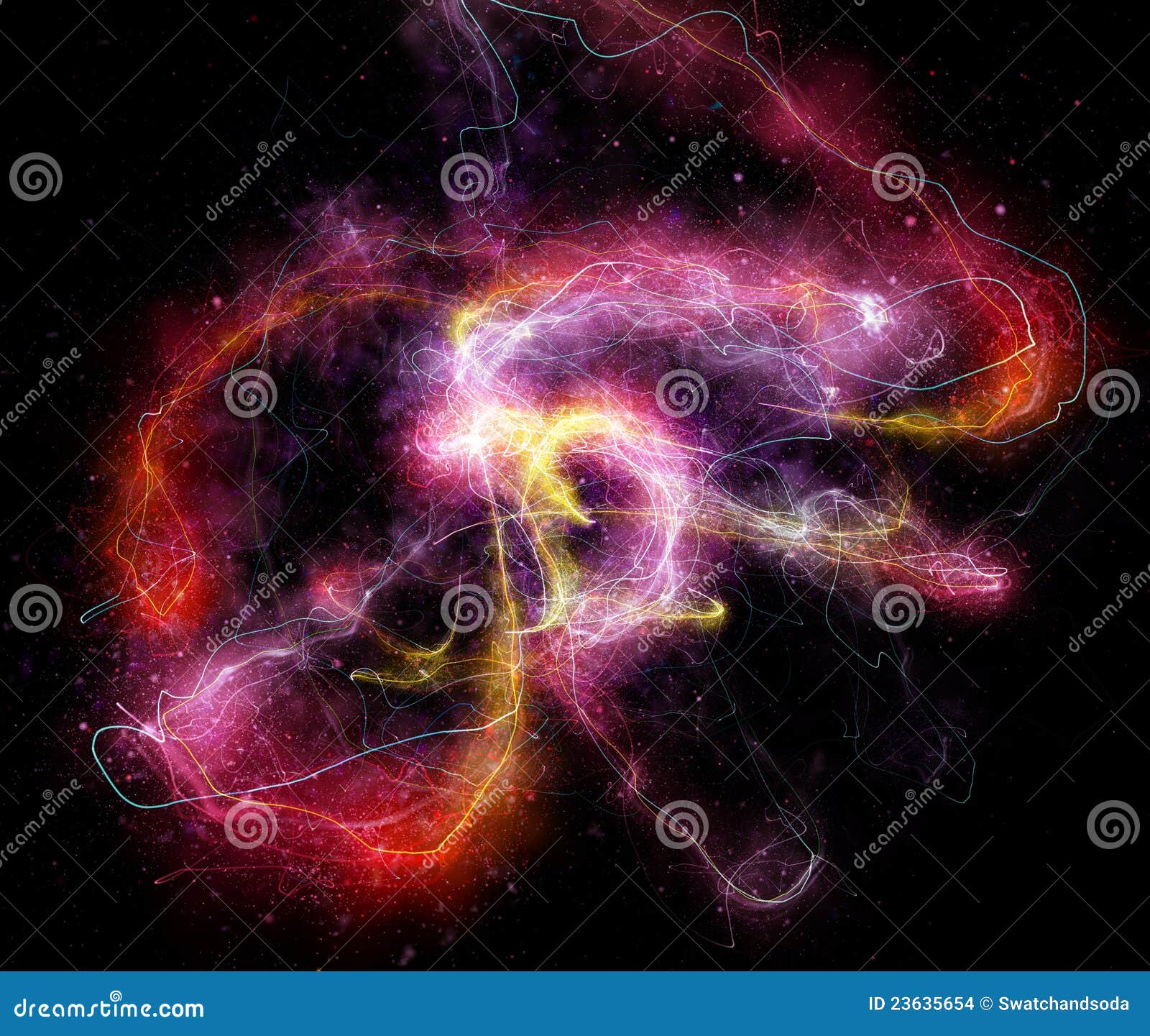 Abstract Electric Lightning Particle Background Stock Illustration ...