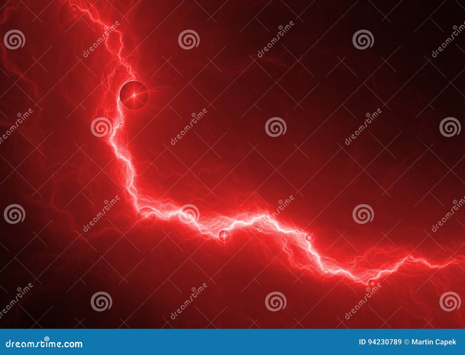 Abstract Electric Lightning Stock Illustration - Illustration of fear ...