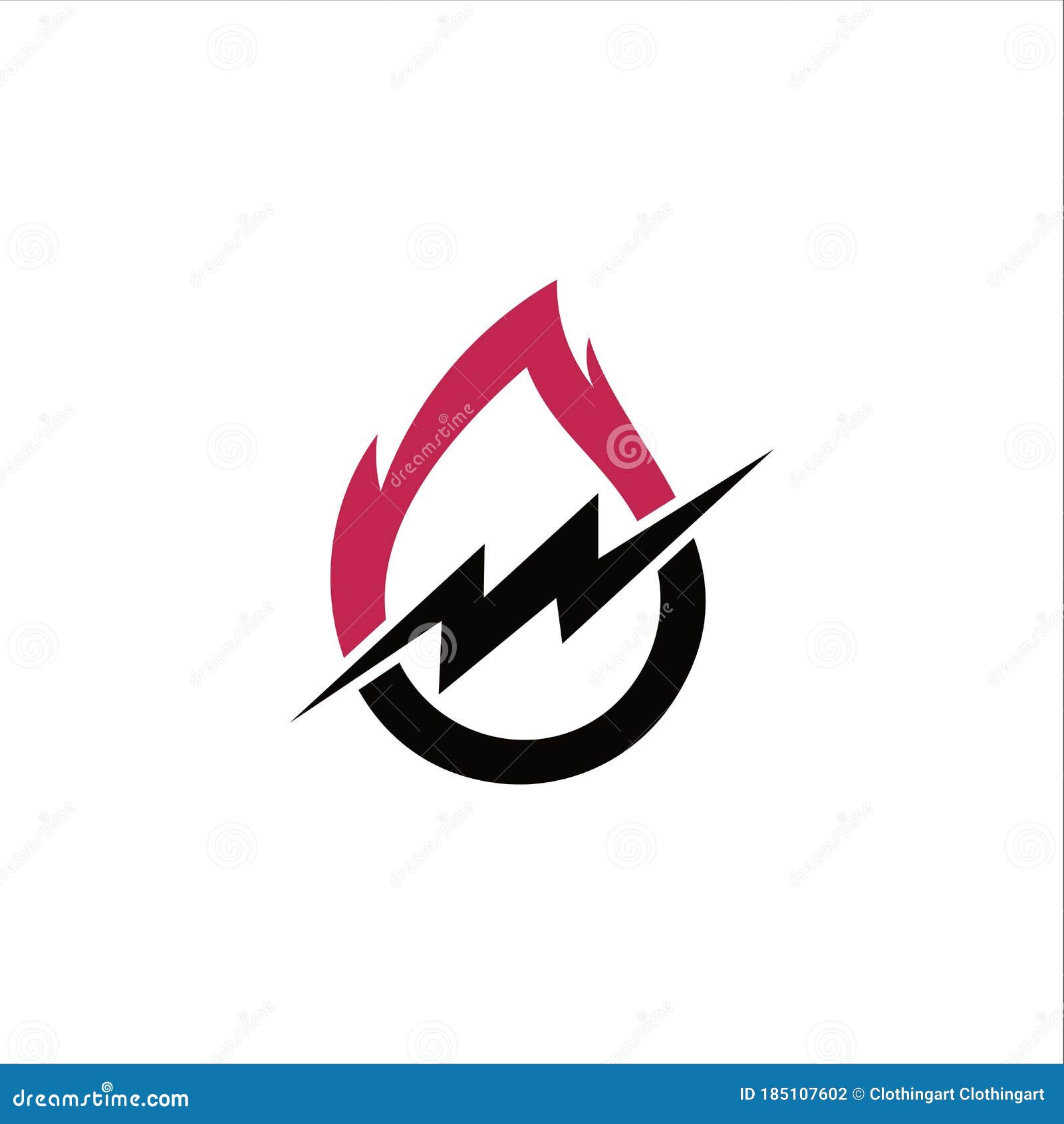 Abstract Electric Shape in the Fire Shape Logo Vector Template. Vector ...