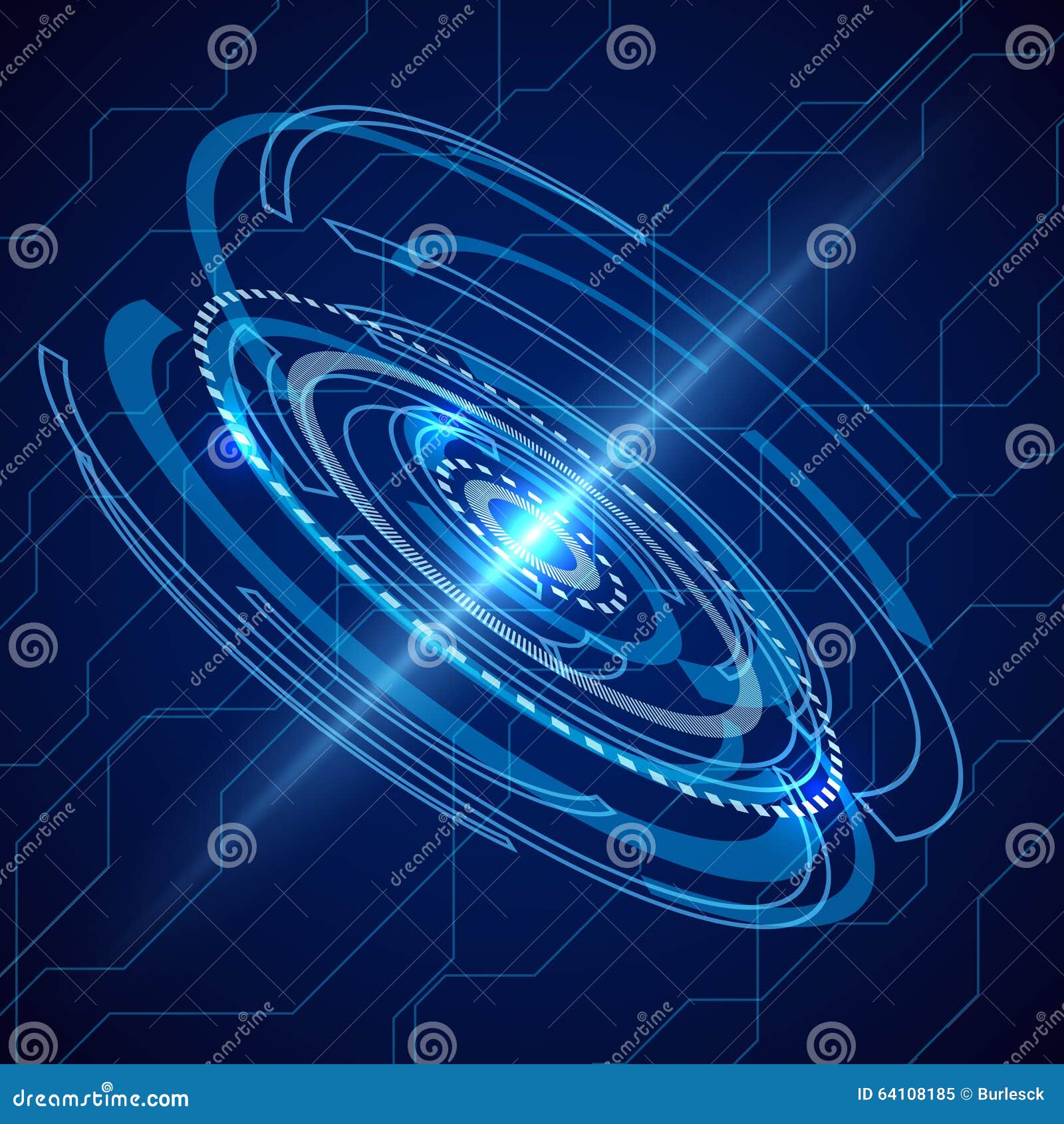 Abstract Electric Lightning Hexagonal Background Vector Illustration | CartoonDealer.com #228817872