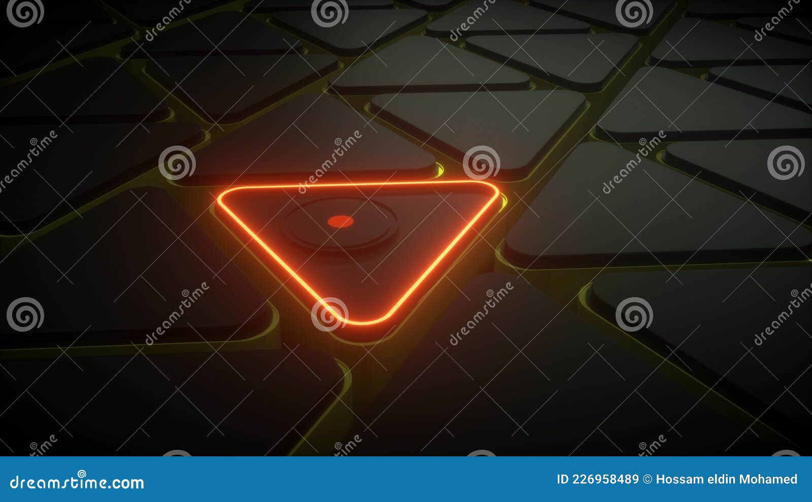 Abstract Electric Triangle Sci Fi Style Stock Illustration ...