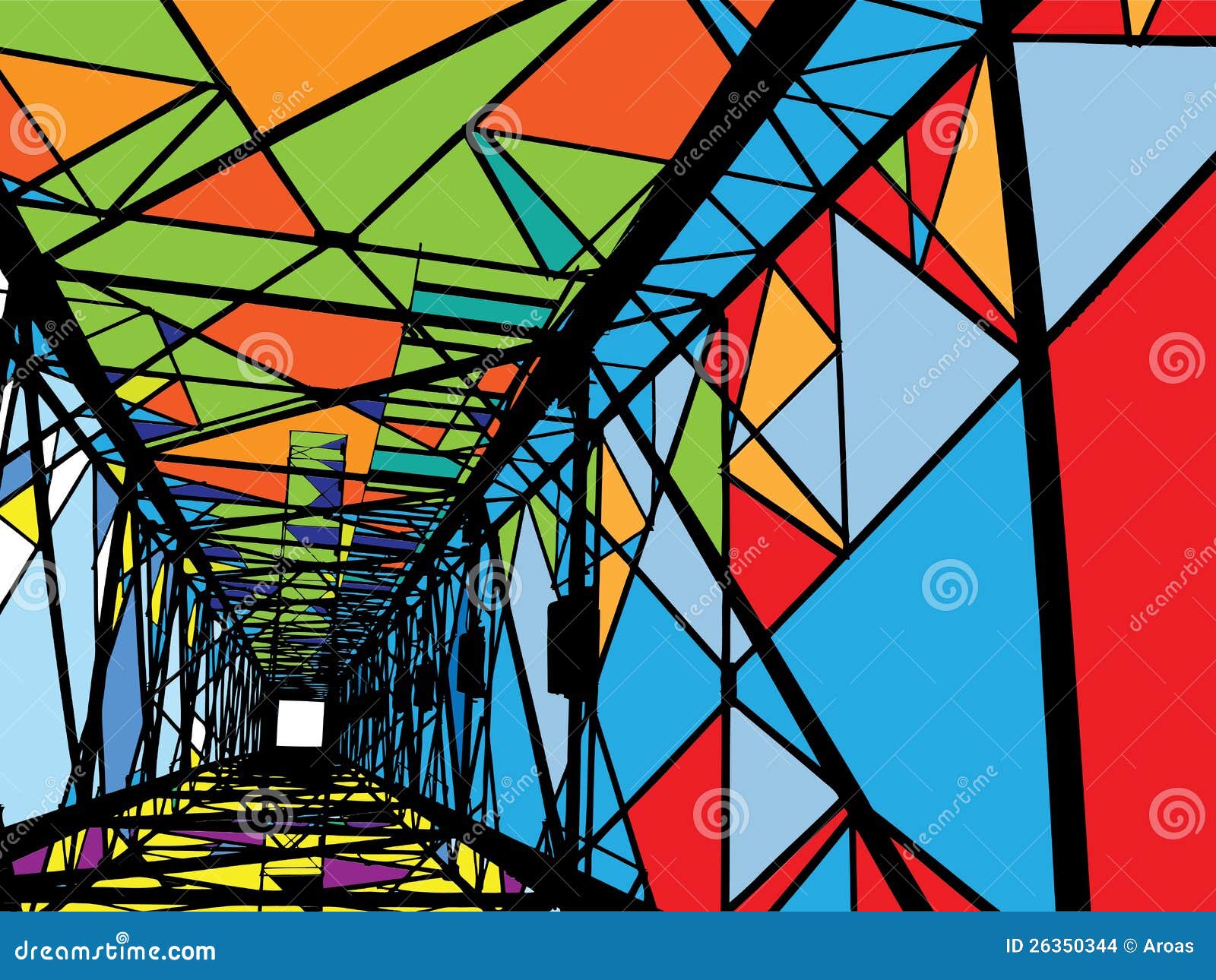 Abstract Electrical tower stock vector. Illustration of line - 26350344