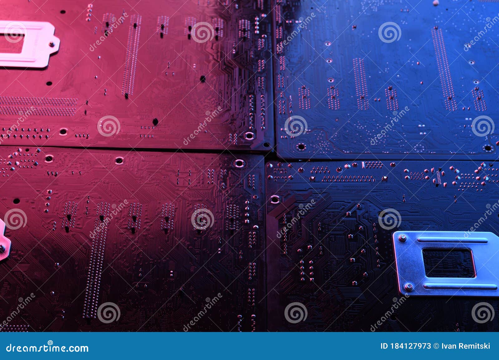 Abstract Electronic Circuit Board, Computer Motherboard Lines and ...