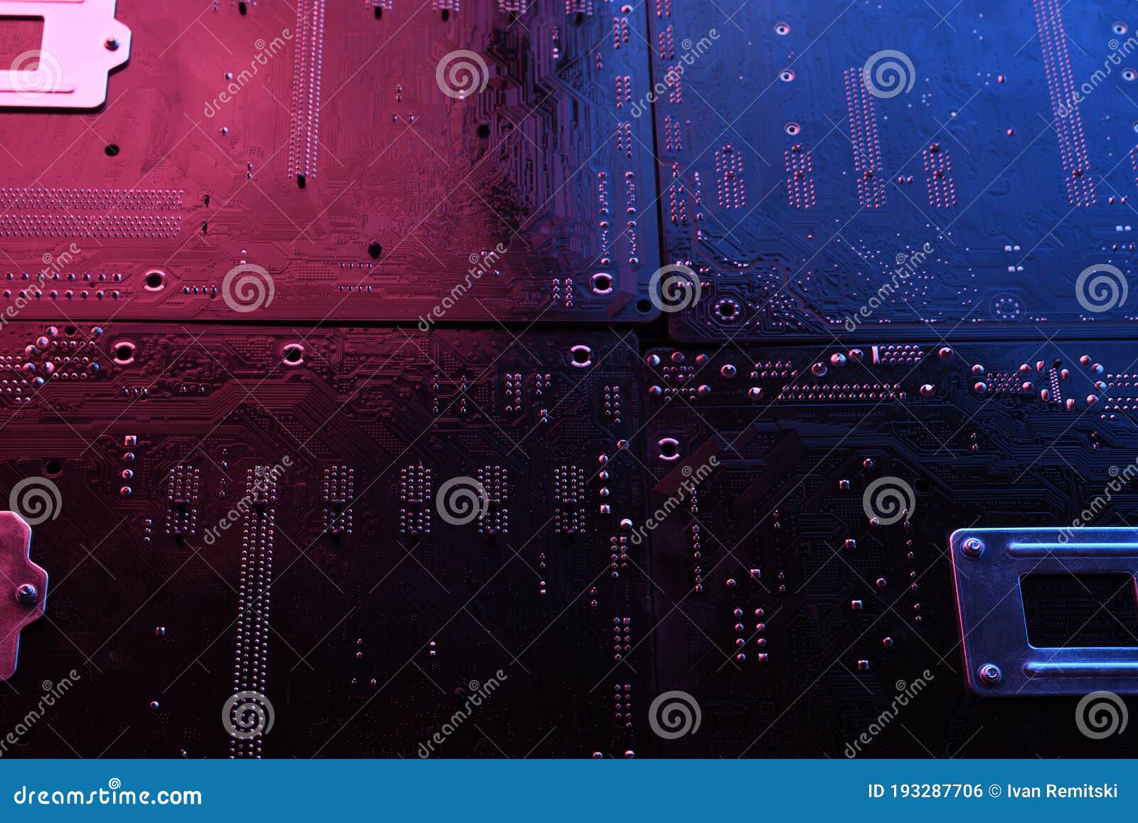 Abstract Electronic Circuit Board, Computer Motherboard Lines and ...
