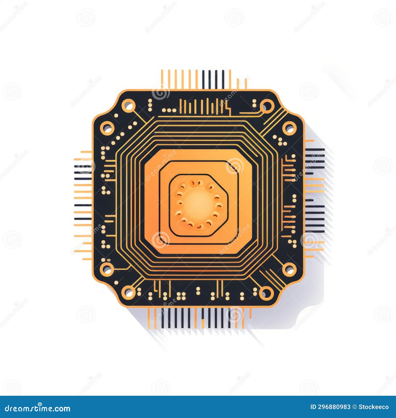 Abstract Electronic Circuit Board Icon Vector - Minimalistic Animation ...