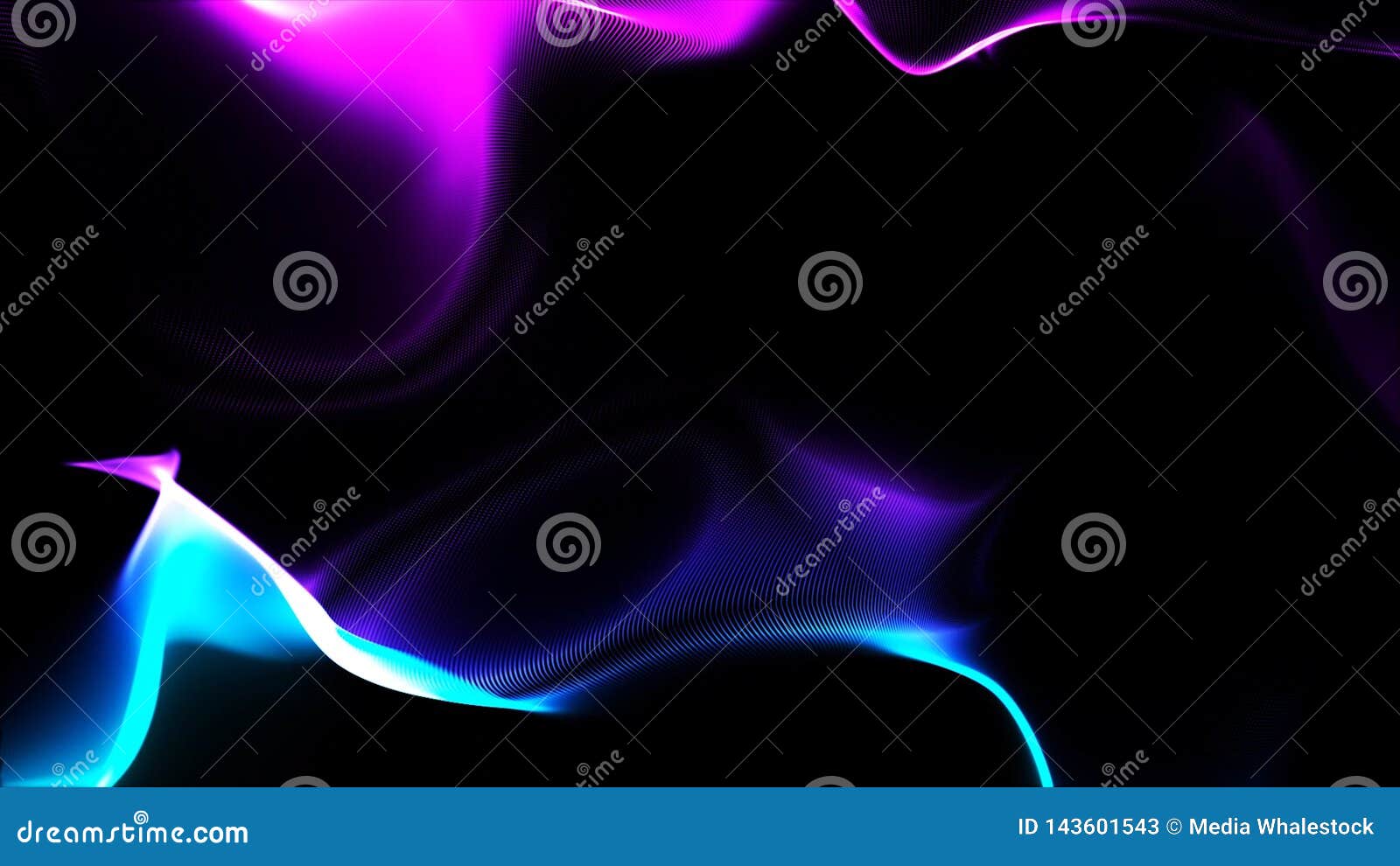 Abstract Electronic Plasma on Black Background. Animation. Multicolored ...