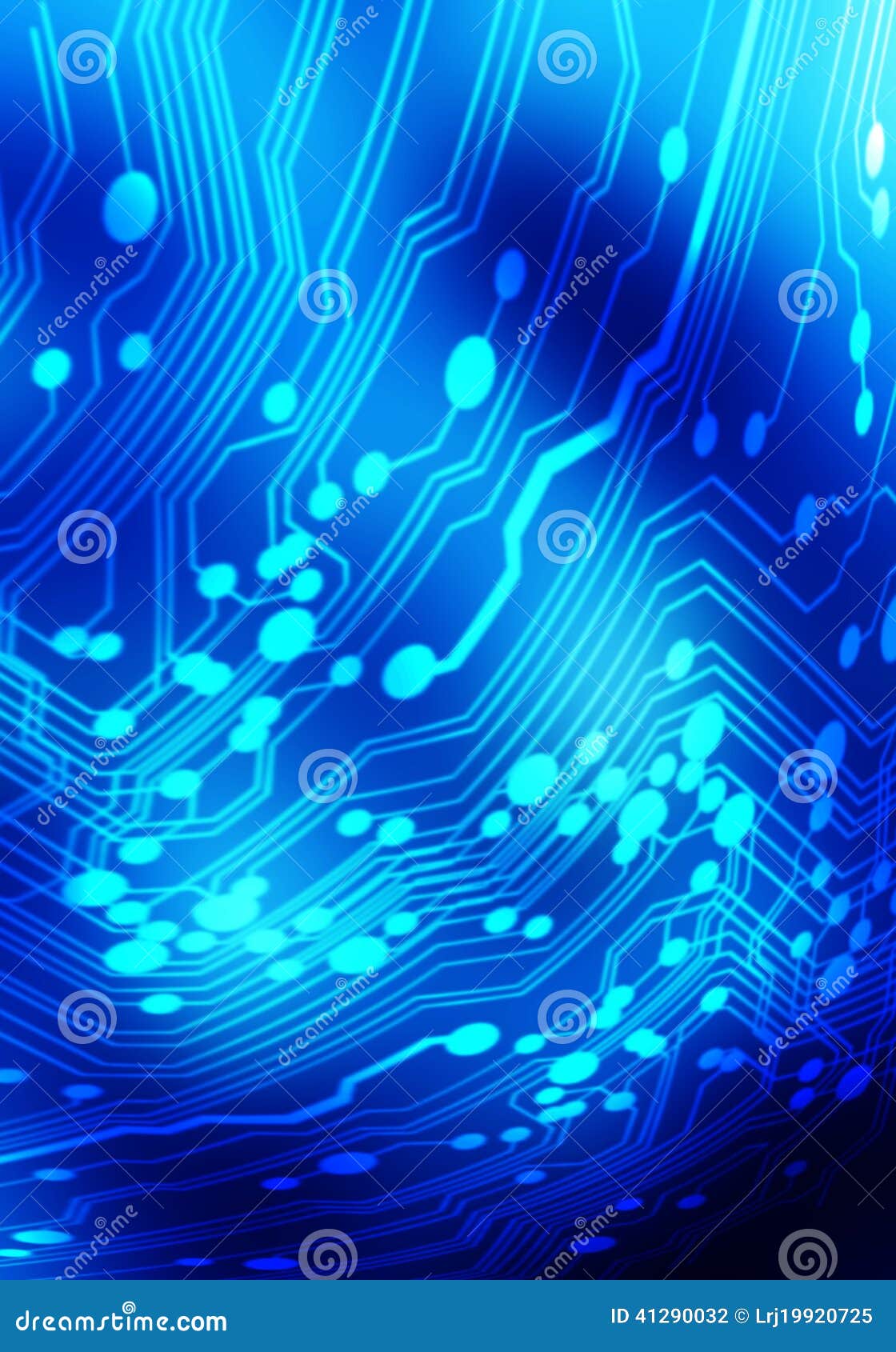 Abstract Electronics Blue Background Stock Illustration - Illustration ...