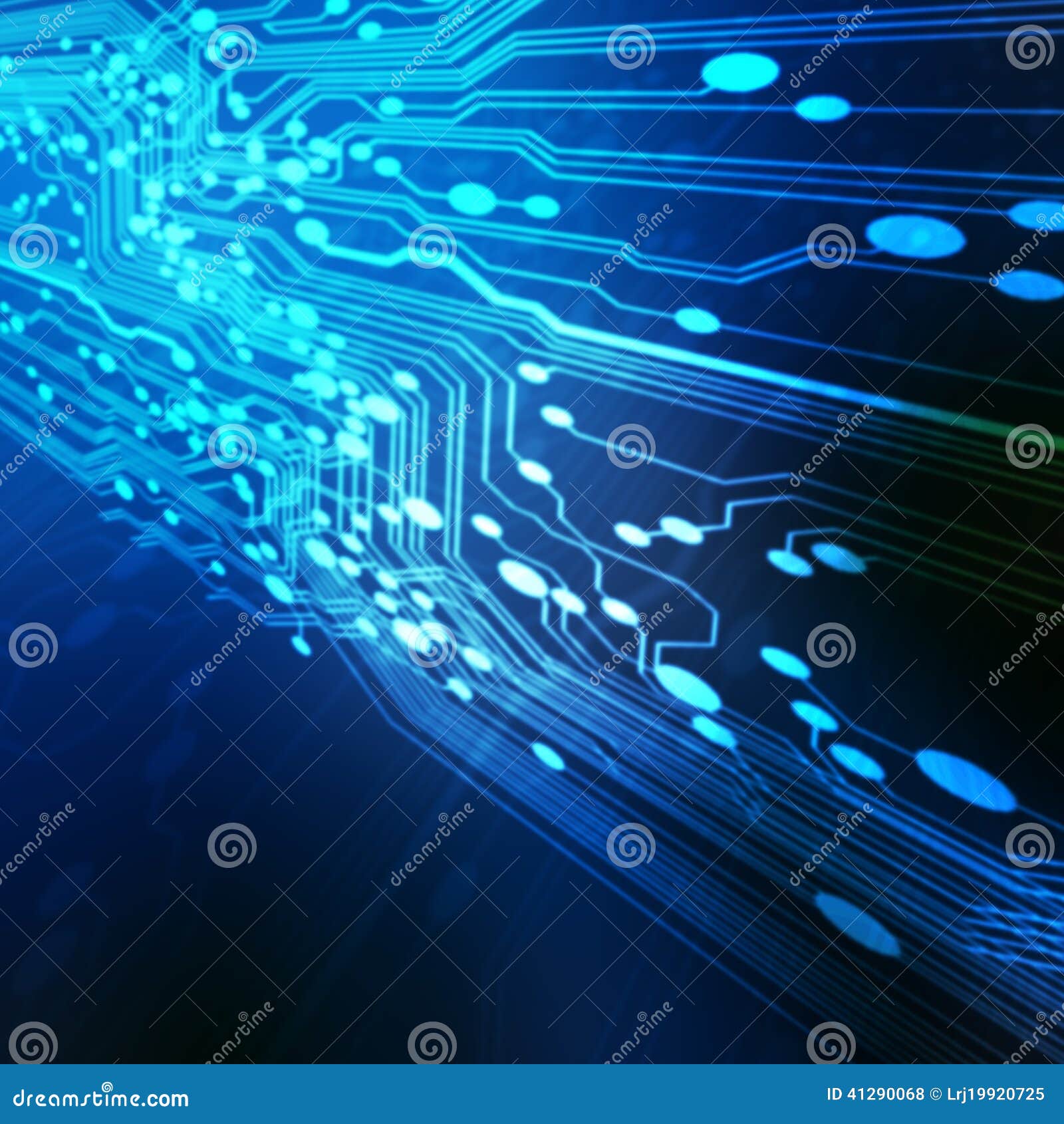 Abstract Electronics Blue Background Stock Illustration - Illustration ...