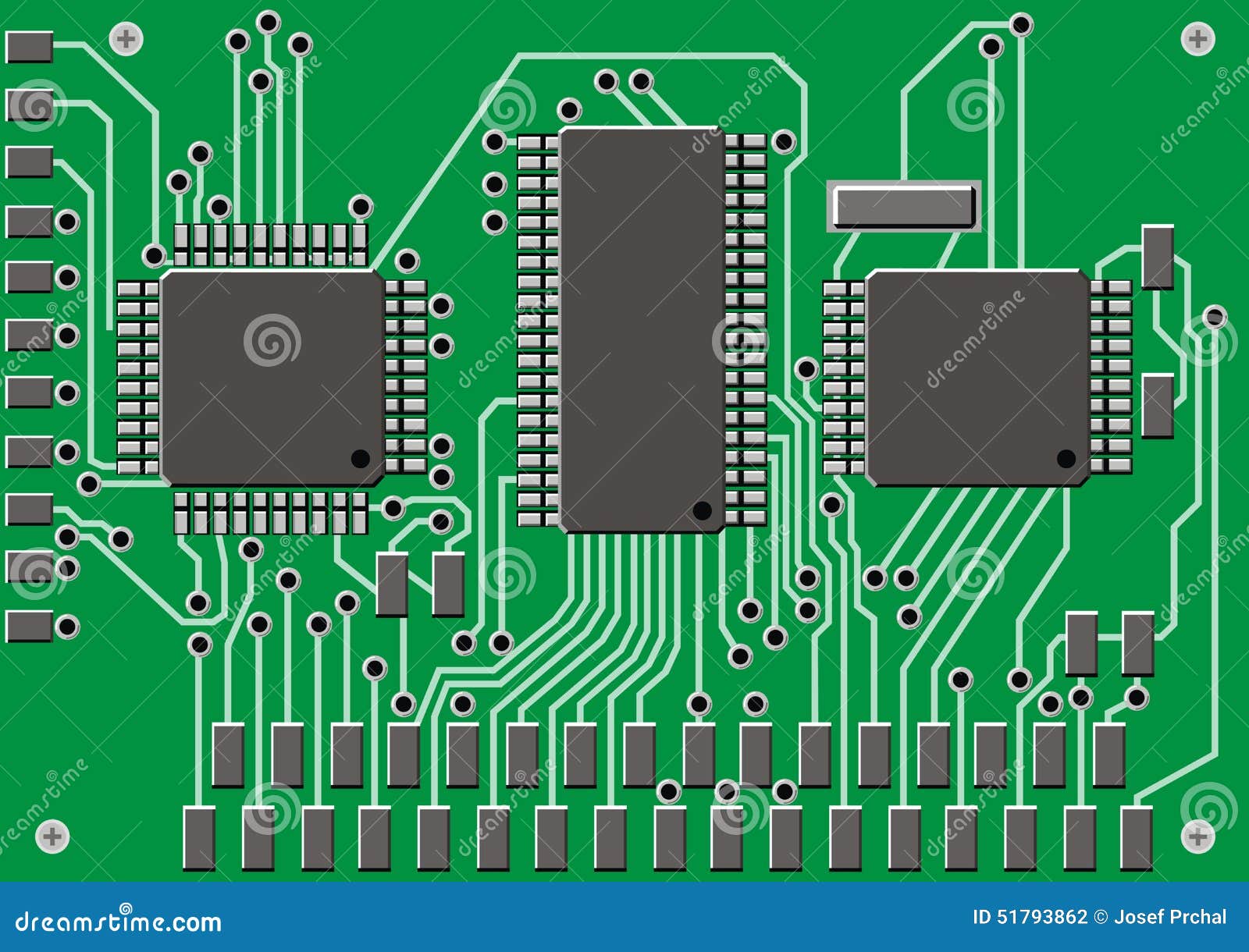 Abstract Electronics Circuit Background Stock Vector - Illustration of ...