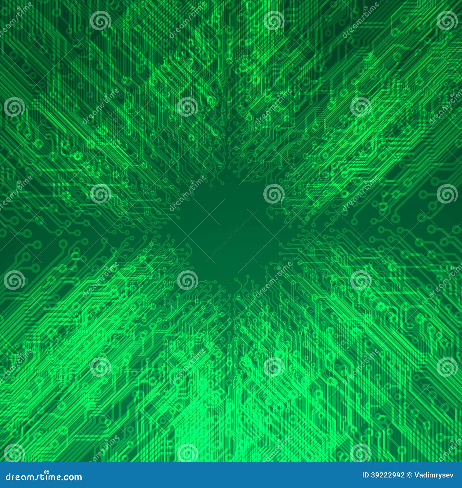 Abstract Electronics Green Background Stock Vector - Illustration of ...