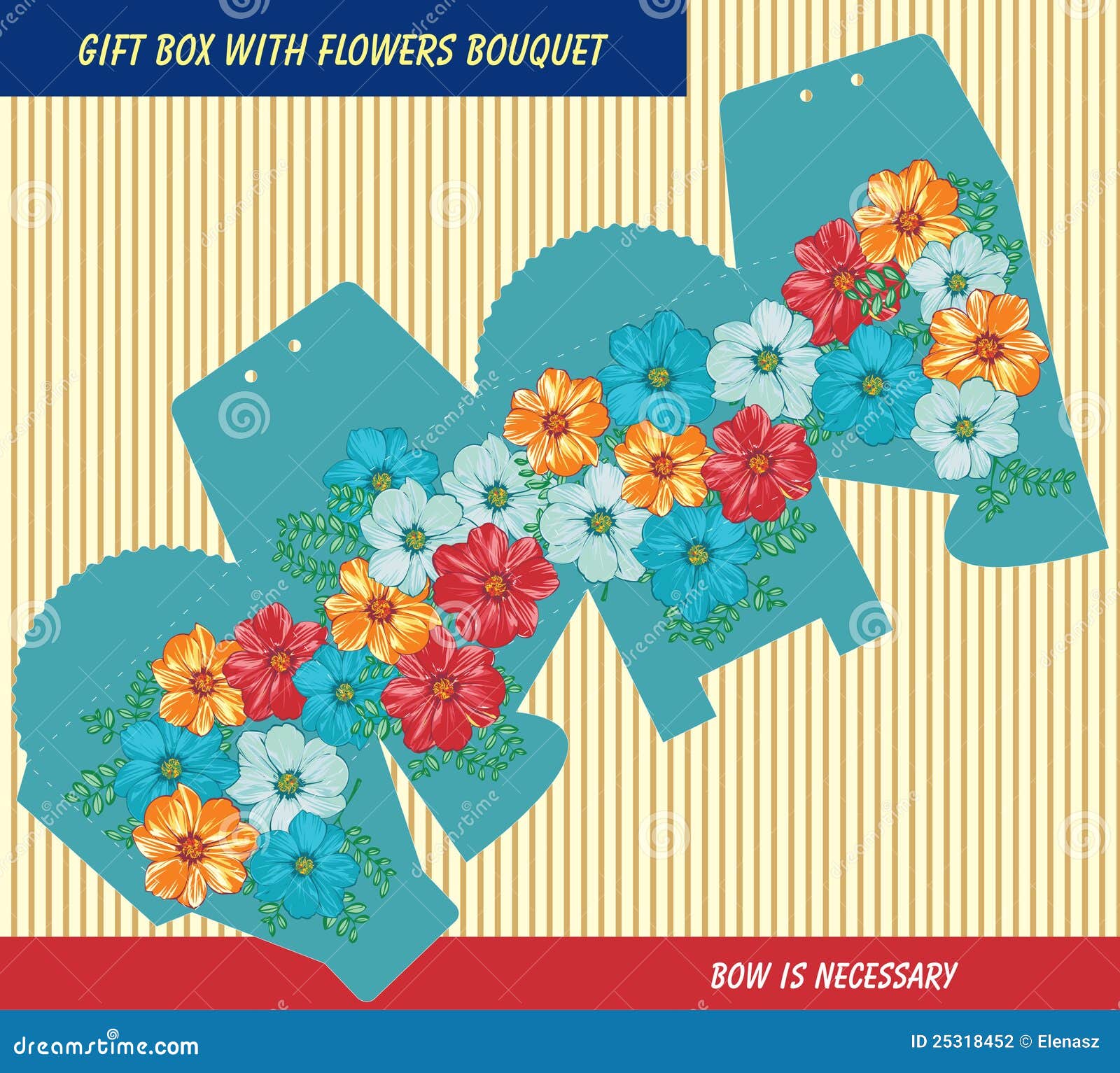 Abstract Elegance Gift Box Template. Stock Vector - Illustration of ...