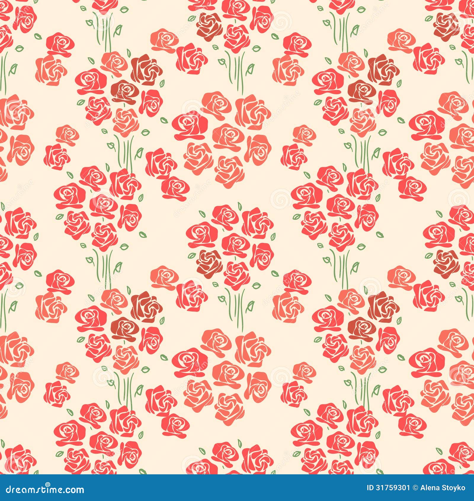 Abstract Elegance Seamless Floral Pattern Stock Vector - Illustration ...