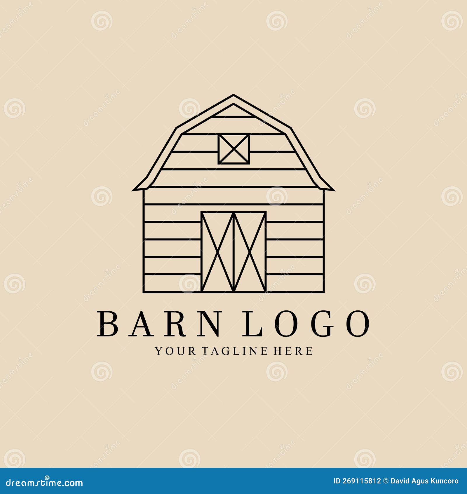 Abstract Elegant Barn Line Logo Icon Design. Farm Lined Sign Stock ...