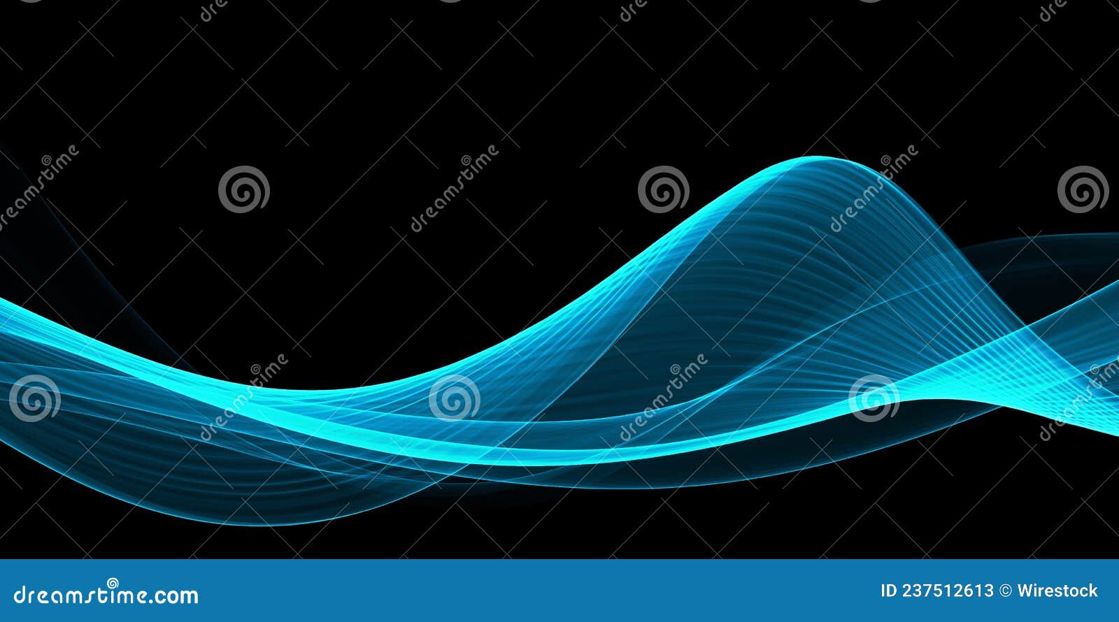 Abstract Elegant Blue Neon Wave Background Stock Image - Image of line ...