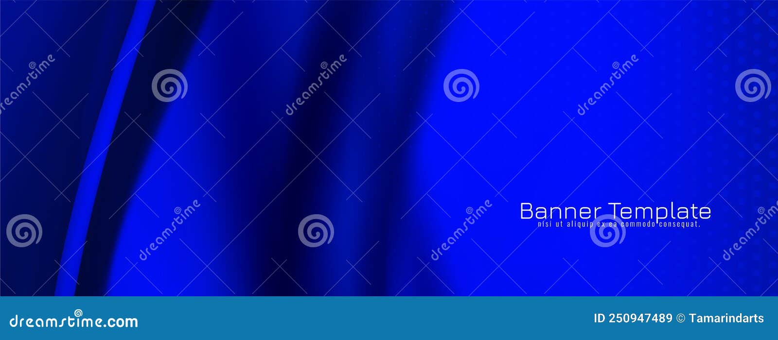 Abstract Elegant Blue Wave Style Banner Design Stock Vector ...