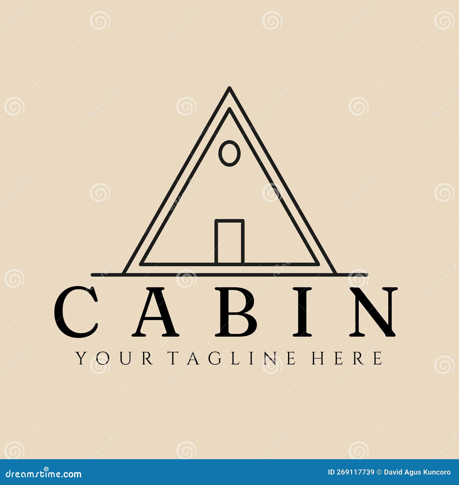 Abstract Elegant Cabin Line Logo Icon Design. House Lined Sign Stock ...