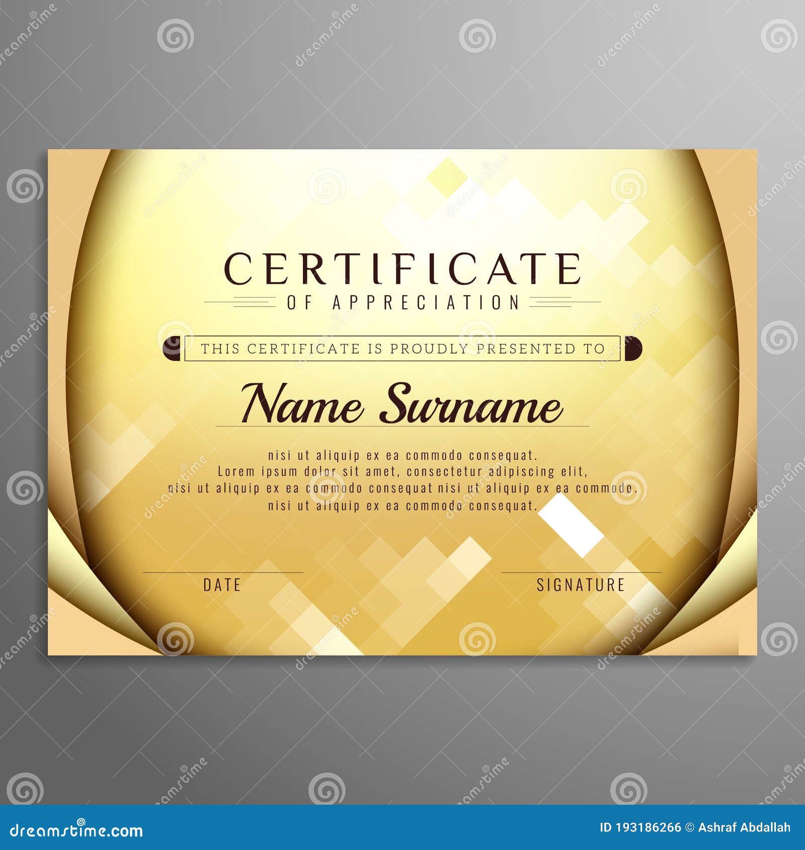 Abstract Elegant Colorful Certificate Background Stock Vector ...
