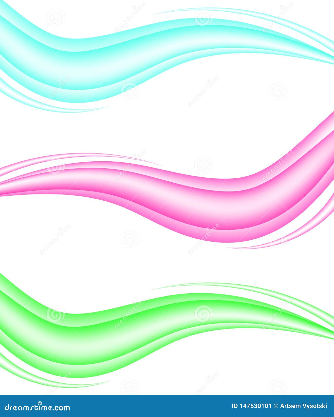 Abstract Elegant Colorful Light Waves Set in Dynamic Soft Smoky Style ...