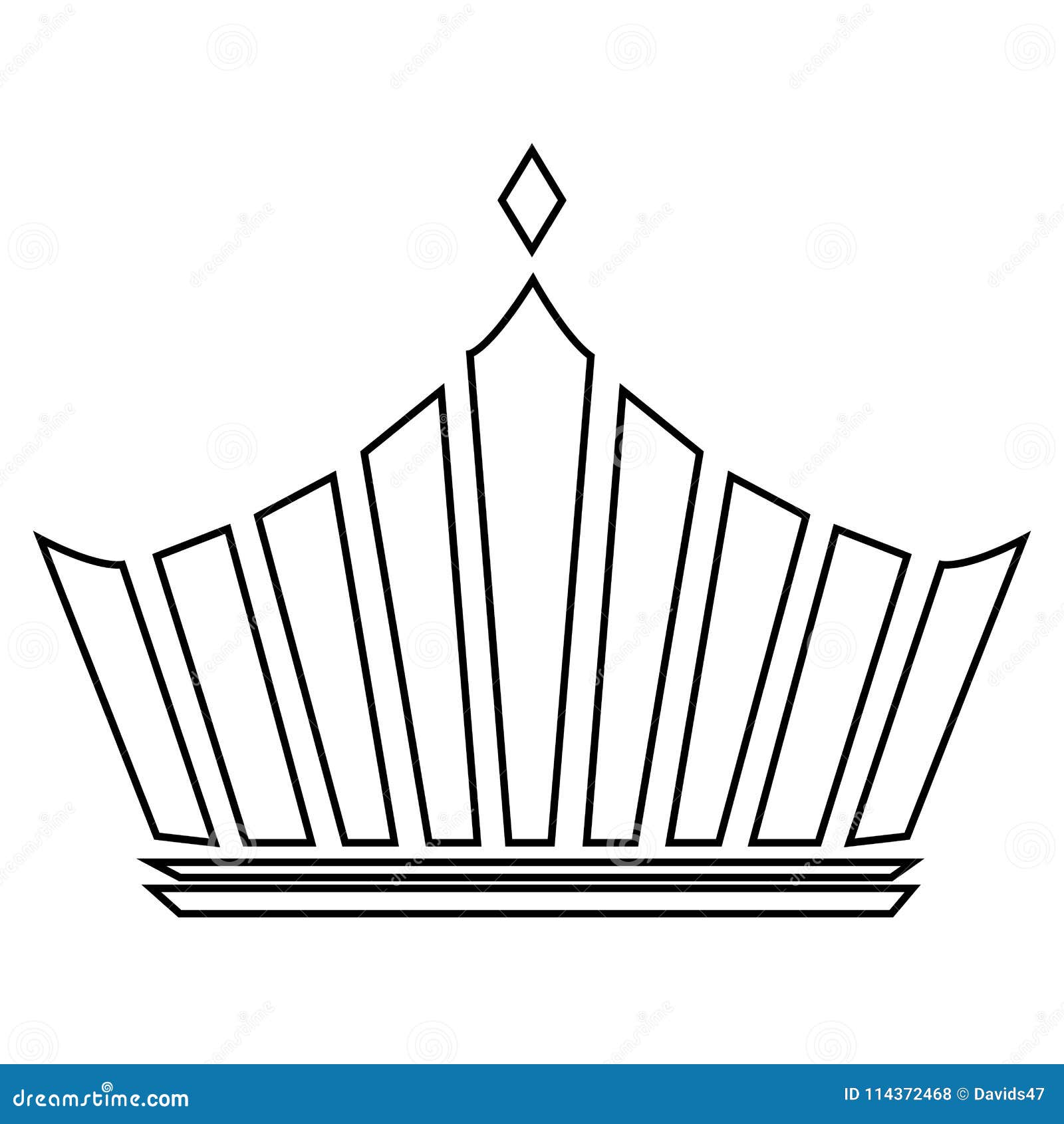 Abstract elegant crown stock vector. Illustration of icon - 114372468
