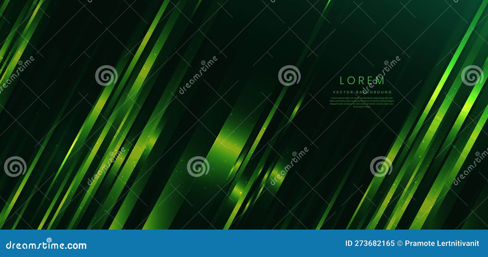 Abstract Elegant Dark Green Speed Lines Background and Lighting Effect ...